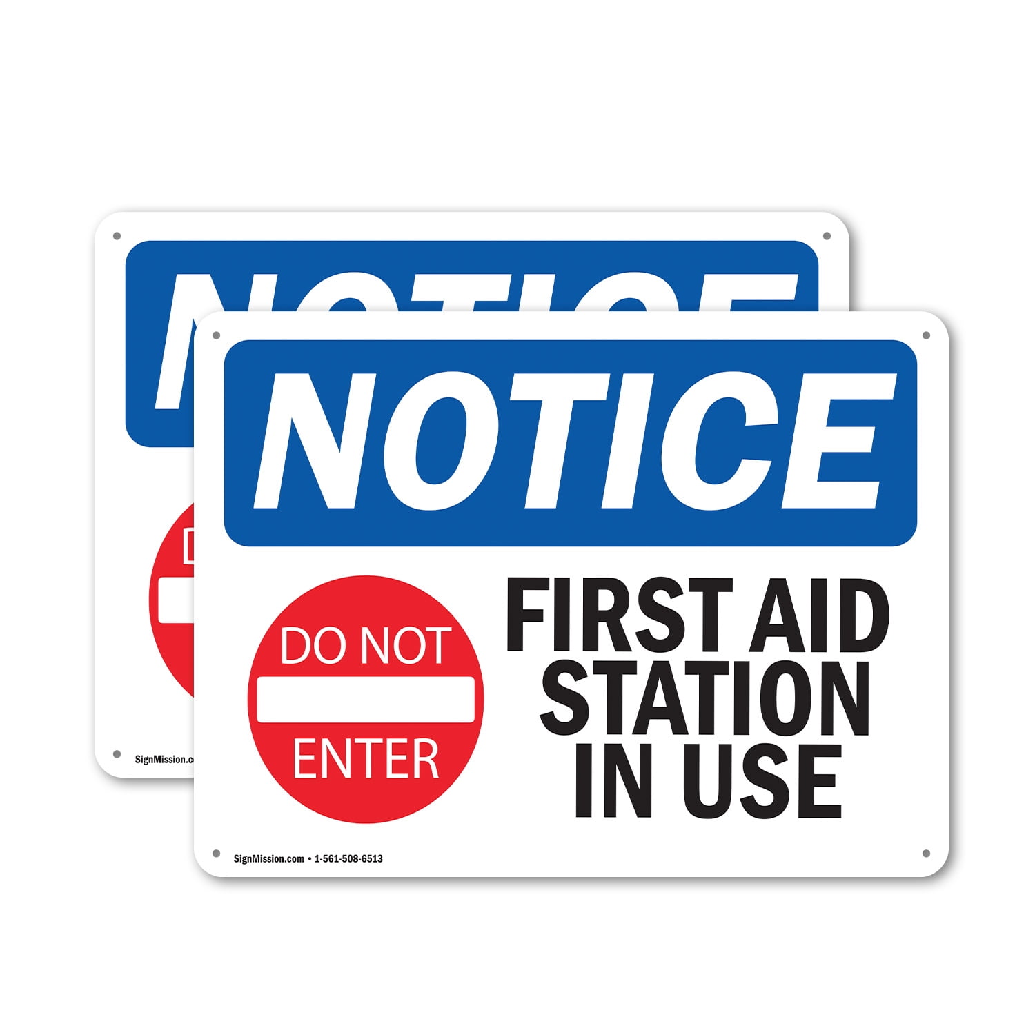 (2 Pack) First Aid Station In Use OSHA Notice Sign 10 Inch X 7 Inch ...