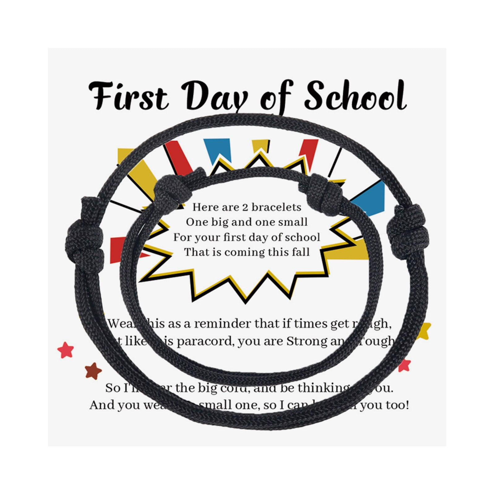 (2-Pack) First Day of School Bracelet and Earring Set Wedding Kindergarten Bracelet Back To ...