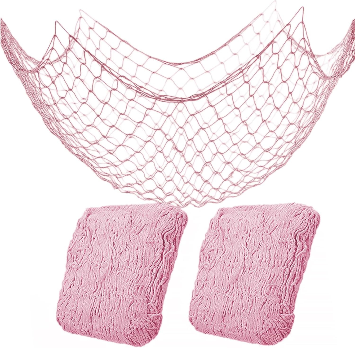 2 Pack Fish Net Decorations for Party, Natural Cotton Hawaiian Party ...