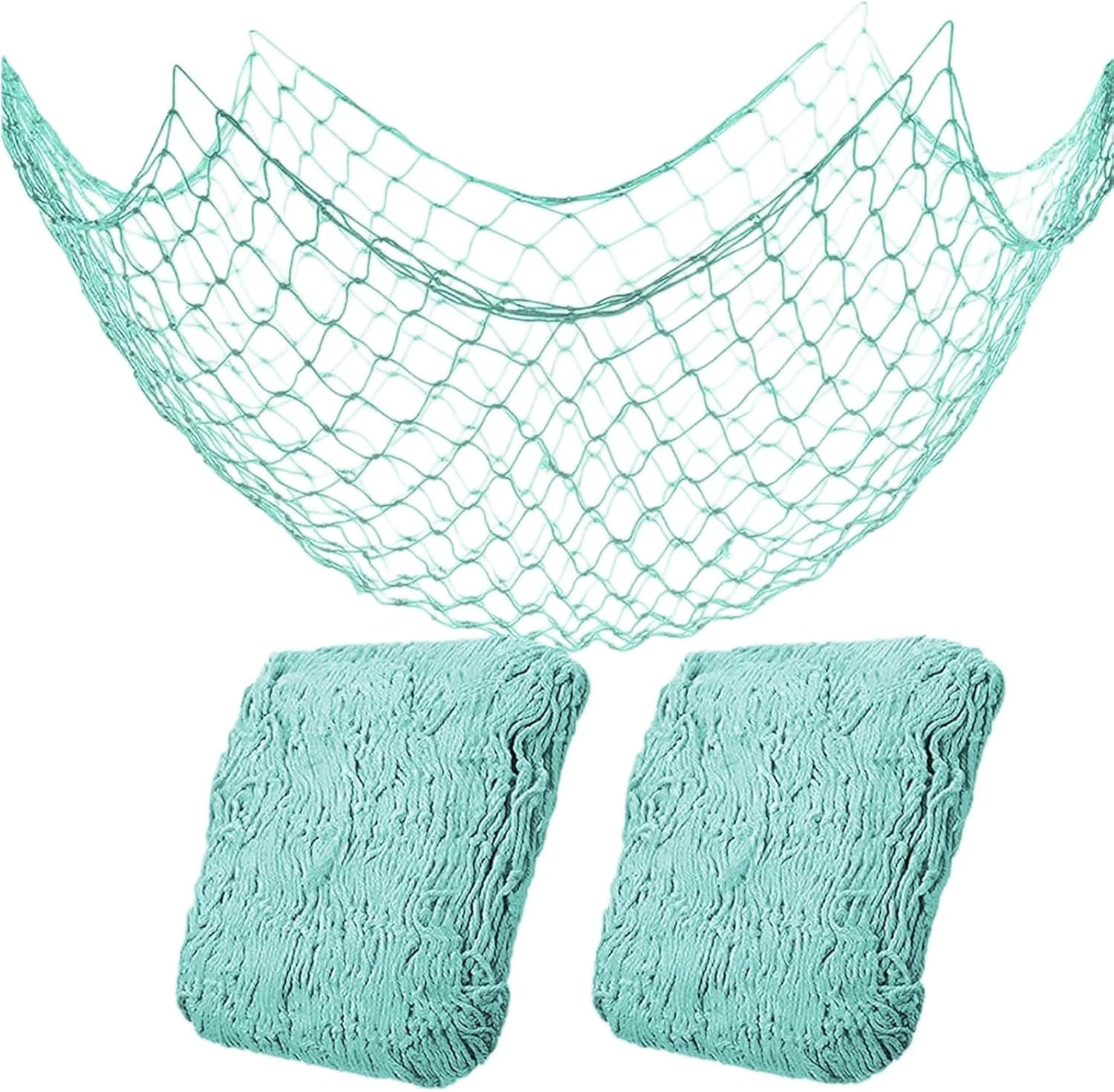 2 Pack Fish Net Decorations for Party,Natural Cotton Hawaiian Party ...