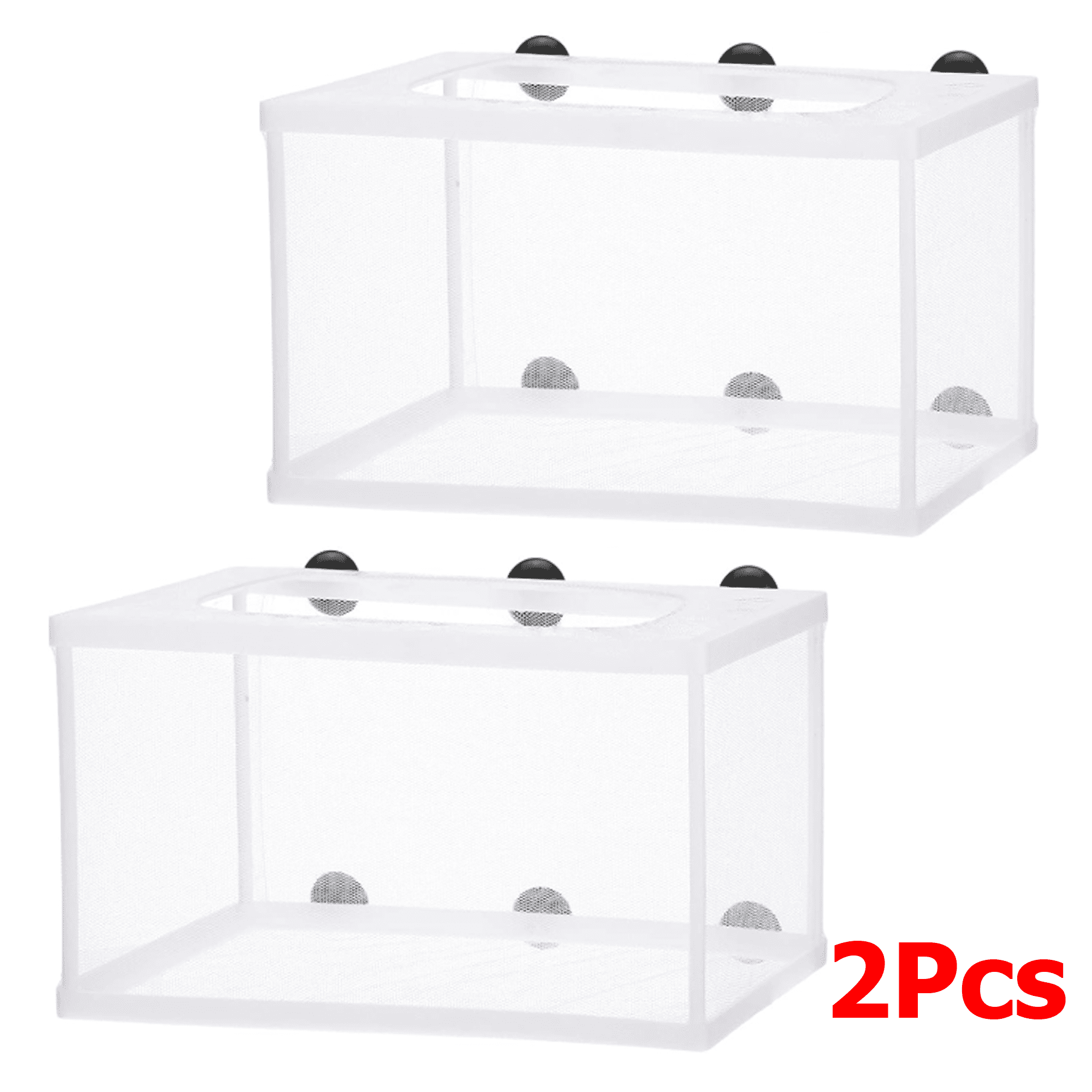 2 Pack Fish Tank Breeder Net,Fish Isolation Breeding Hatching Box ...