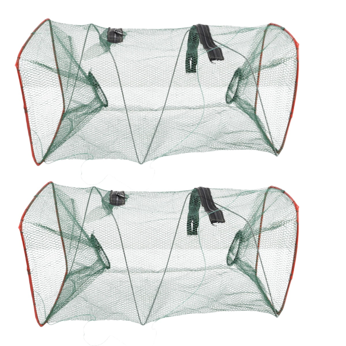 2 Pack Fishing Bait Trap Net Foldable Fish Cast Cage Crab Minnow ...