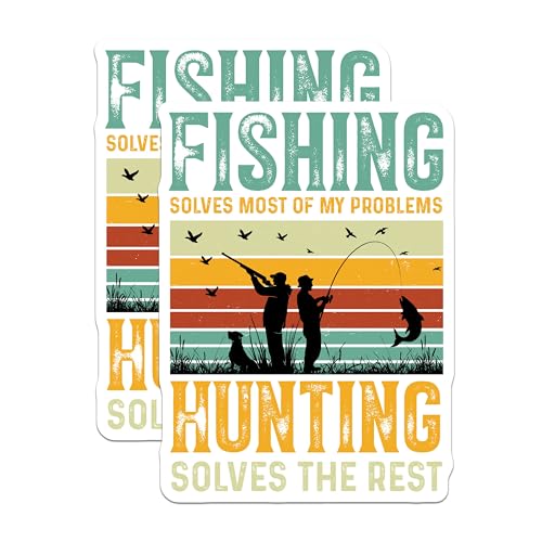 (2 Pack) Fishing Hunting Magnets - Outdoor Enthusiast - Rustic Home ...