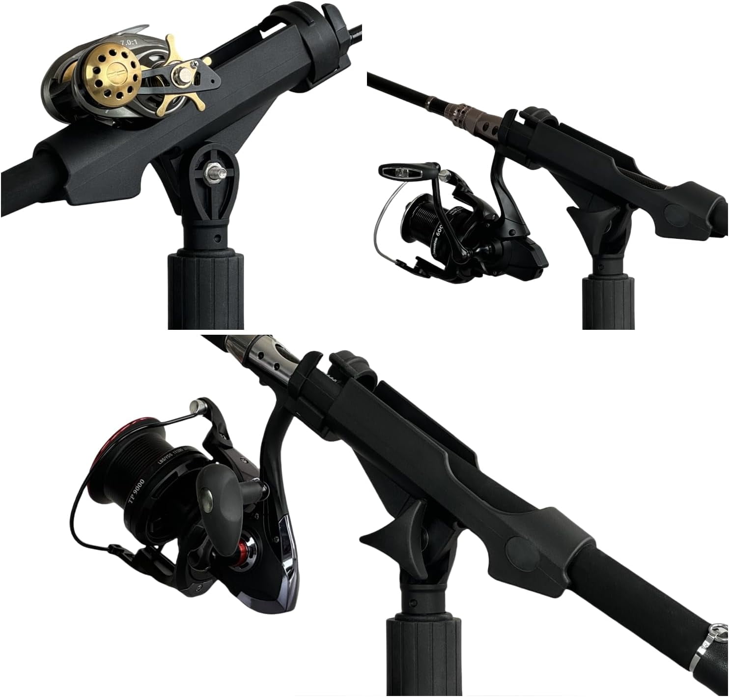 2 Pack Fishing Rod Holder with Track Mount T-Shaped Screw Mounted on ...