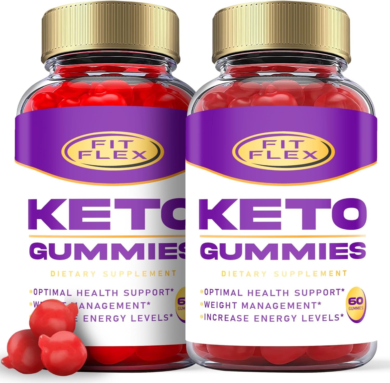 (2 Pack) Fit Flex Keto ACV Gummies - Apple Cider Vinegar Supplement for ...