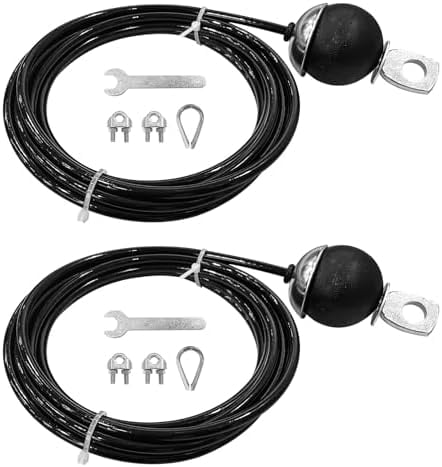 2 Pack Fitness Pulley Cable 78 Inch, Adjustable Home Gym Cable ...