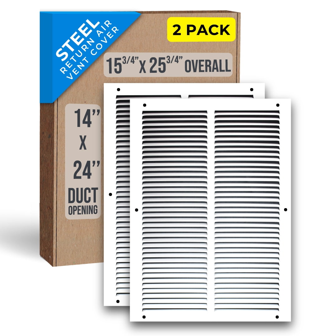 [2 Pack] Fits 14x24 Duct Opening | Steel Return Air Grille by Handua ...