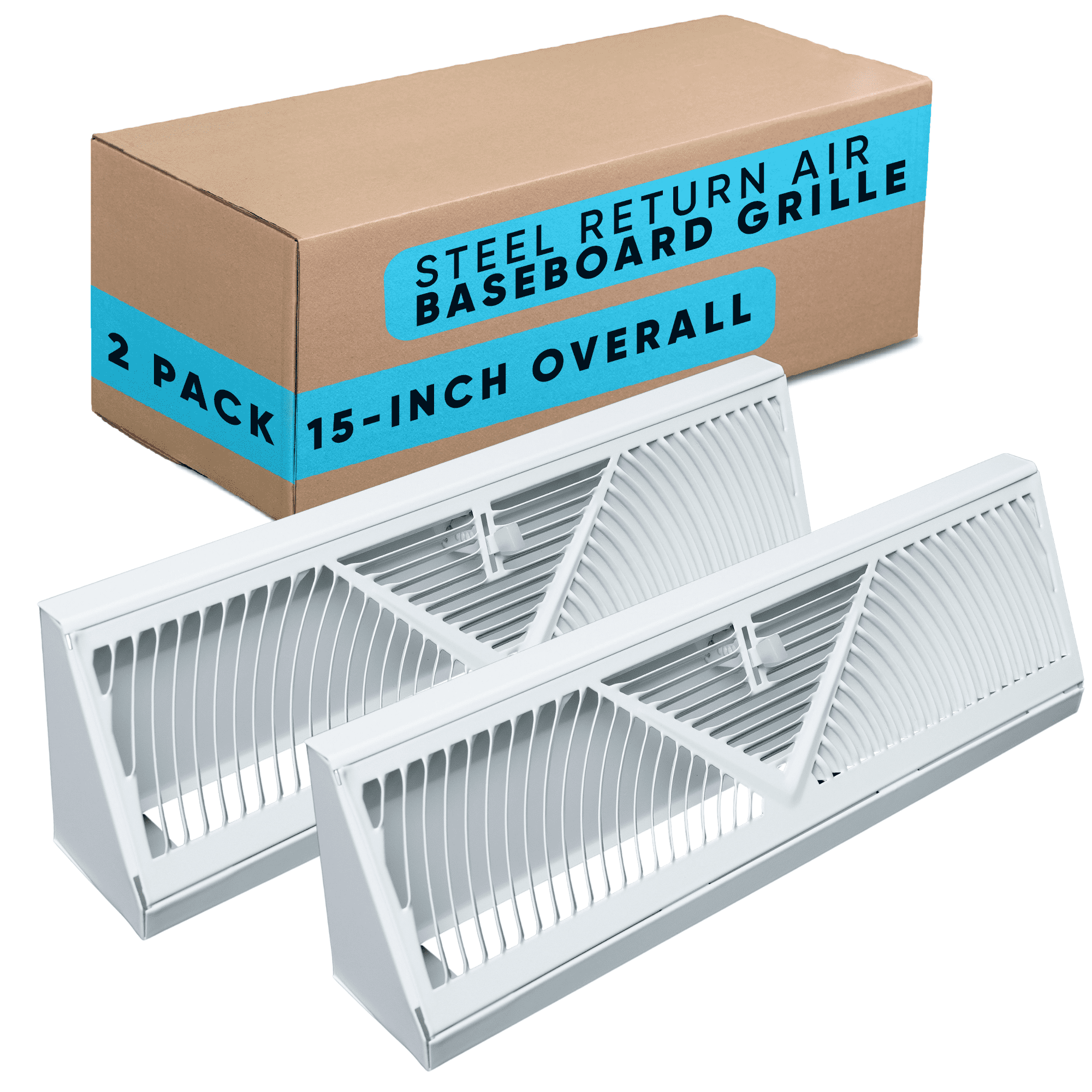 [2 Pack] Fits 15" [External Length] Baseboard Space | Corner Baseboard ...