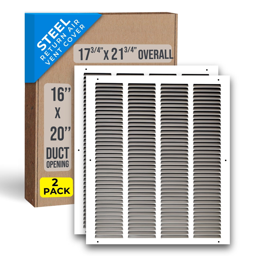 [2 Pack] Fits 16x20 Duct Opening | Steel Return Air Grille by Handua ...