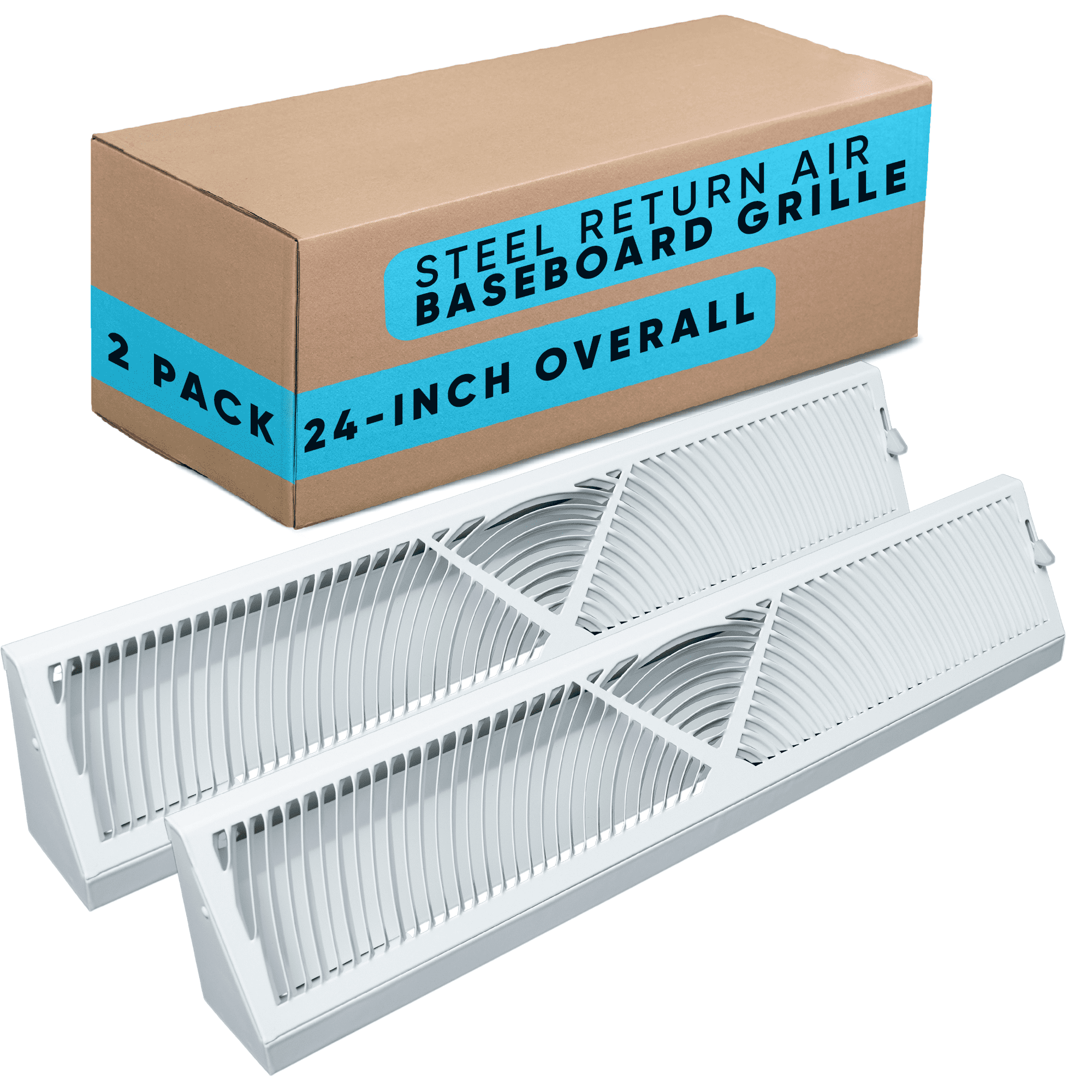 [2 Pack] Fits 24" [External Length] Baseboard Space | Corner Baseboard ...