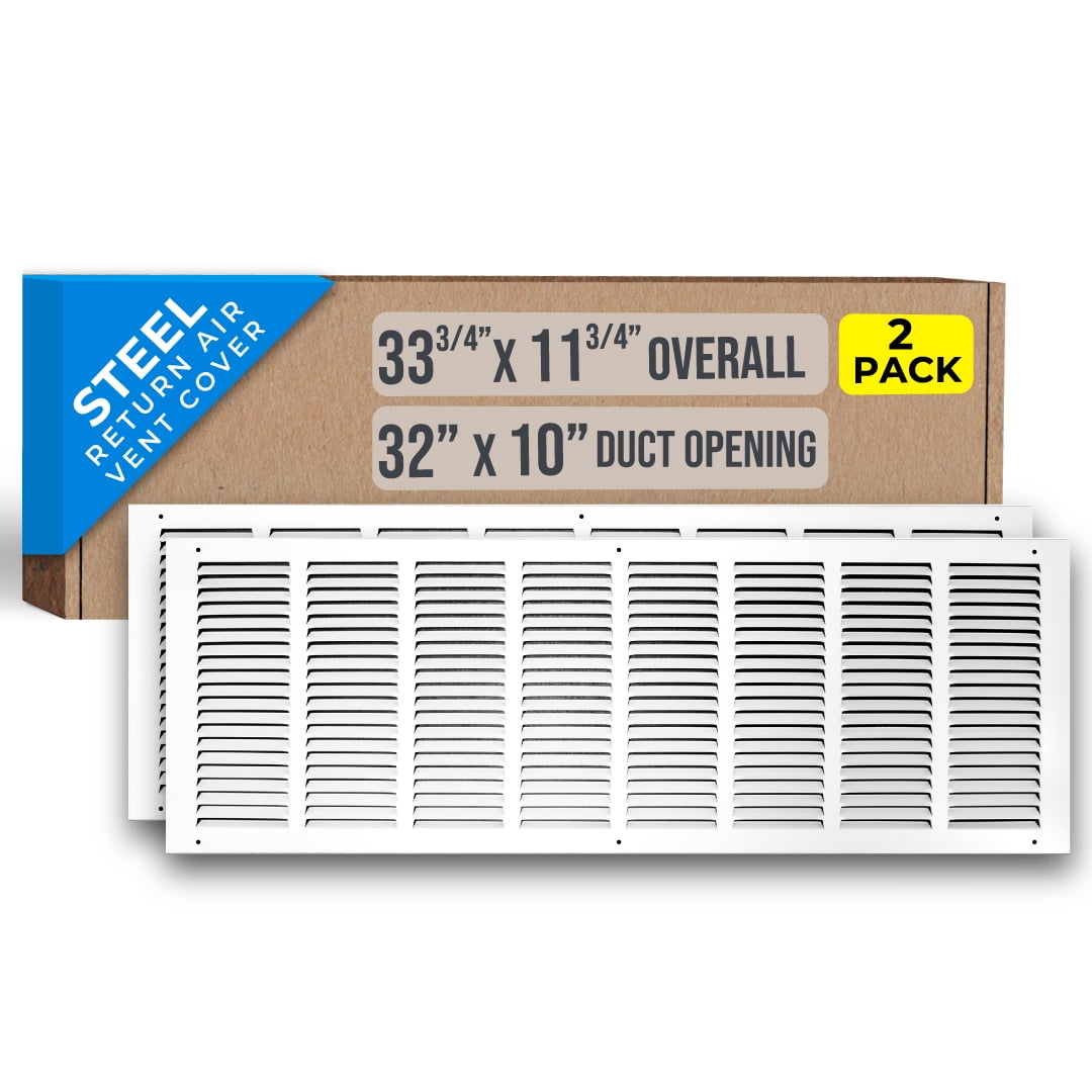 [2 Pack] Fits 32x10 Duct Opening | Steel Return Air Grille by Handua ...