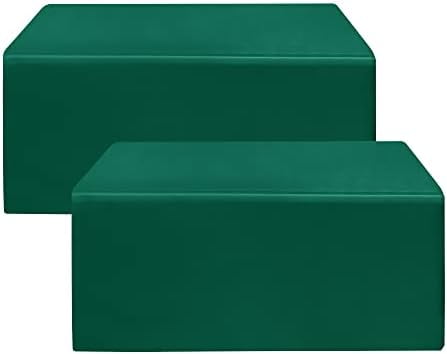 2 Pack Fitted Table Clothes - 48 x 24 Inch - Green Rectangle ...