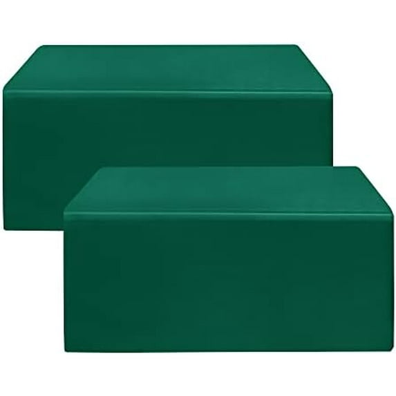 2 Pack Fitted Table Clothes - 48 x 24 Inch - Green Rectangle ...