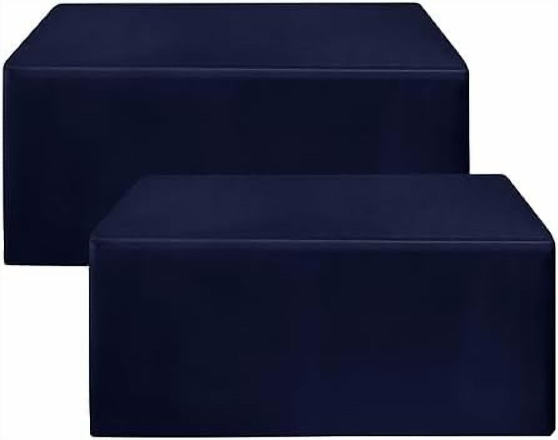 2 Pack Fitted Table Clothes - 48 x 24 Inch - Navy Rectangle Tablecloths ...