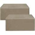 2 Pack Fitted Tableclothes - 48 x 24 Inch - Taupe Rectangle Tablecloths ...