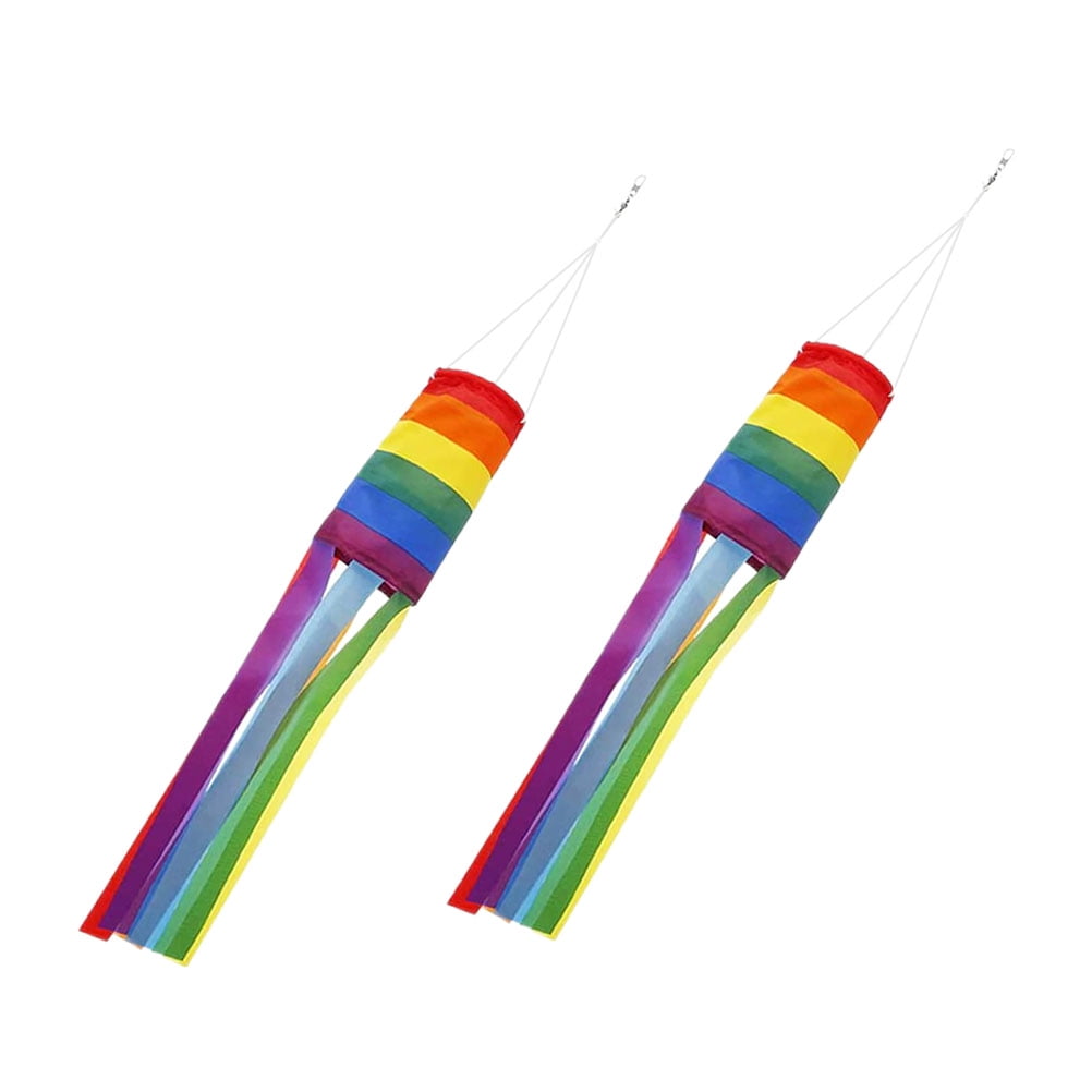 2 Pack Flag Easy to Remove Windsock Beautiful Windsock 88x15cm Colorful ...
