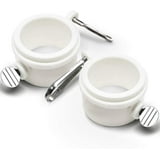 2 Pack Flag Pole Rings, Plastic Rotating Flagpole Flag Mounting Rings ...