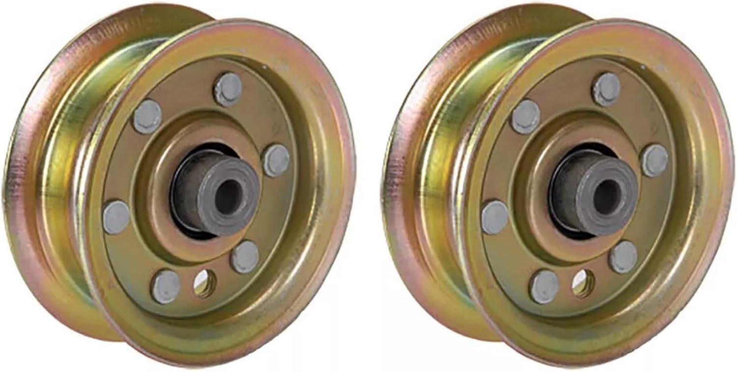 2-Pack Flat Idler Pulleys Replacement for 42" Lawn Mower Deck ...