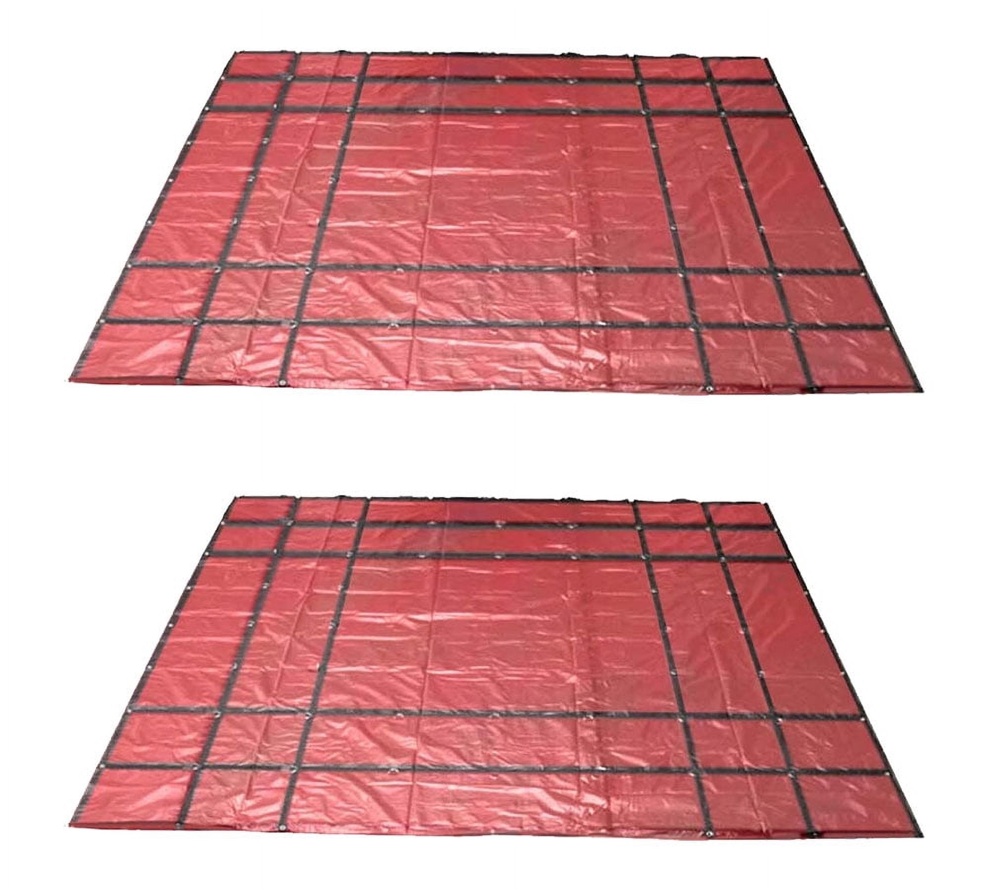 (2 Pack) Flatbed Truck Tarps 18oz Steel Tarp 16' x 24' - Red - Walmart.com