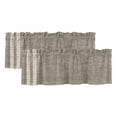 2 Pack Flax Gray Valance for Window Oatmeal Beige Woven Fabric Texture ...