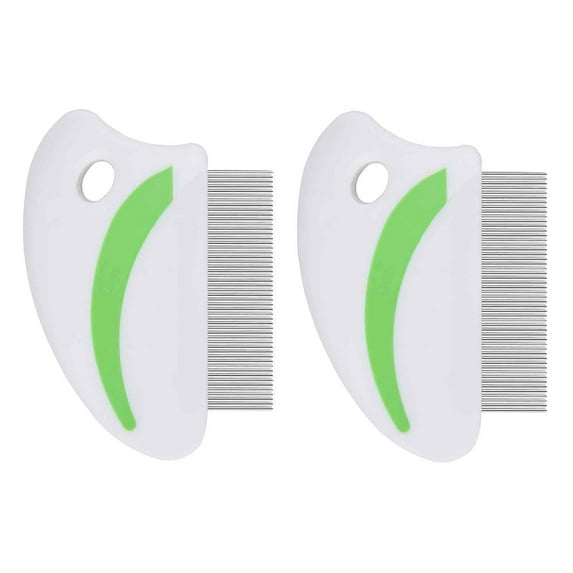 2 Pack Flea Lice Comb, Stainless Steel Dog Cat Grooming Combs with ...