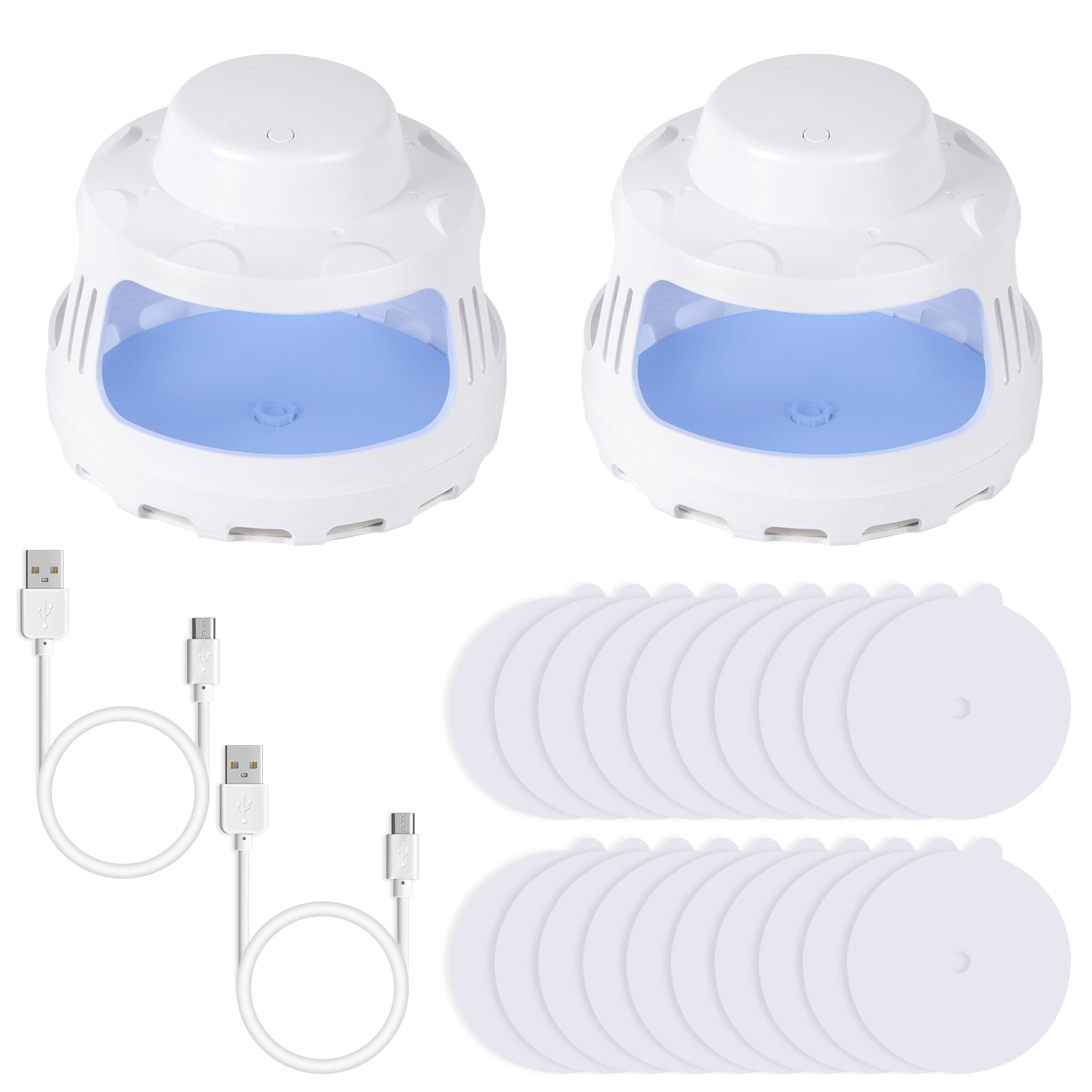 2 Pack Flea Traps with 20 Sticky Disc, Flea Killer Indoor Bed Bug Trap ...