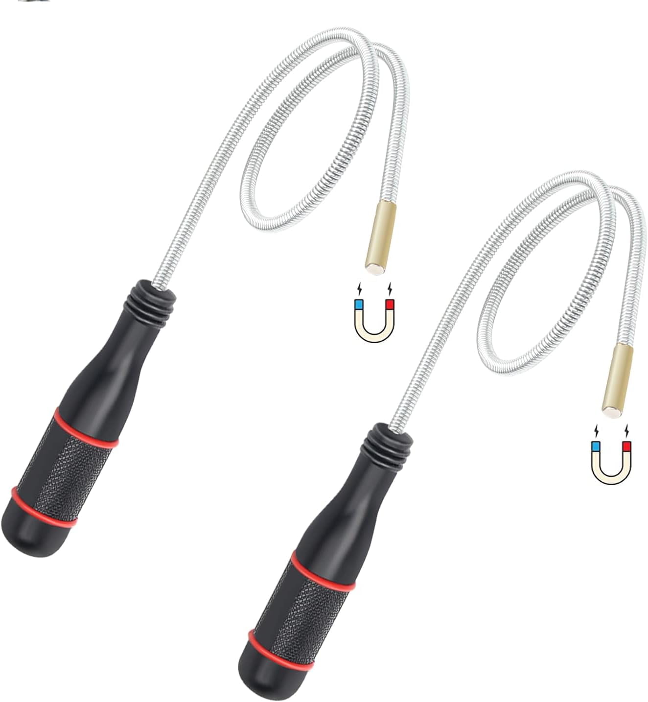 2 Pack Flexible Magnetic Pickup Tool, 23" Bendable Magnetic Grabber ...