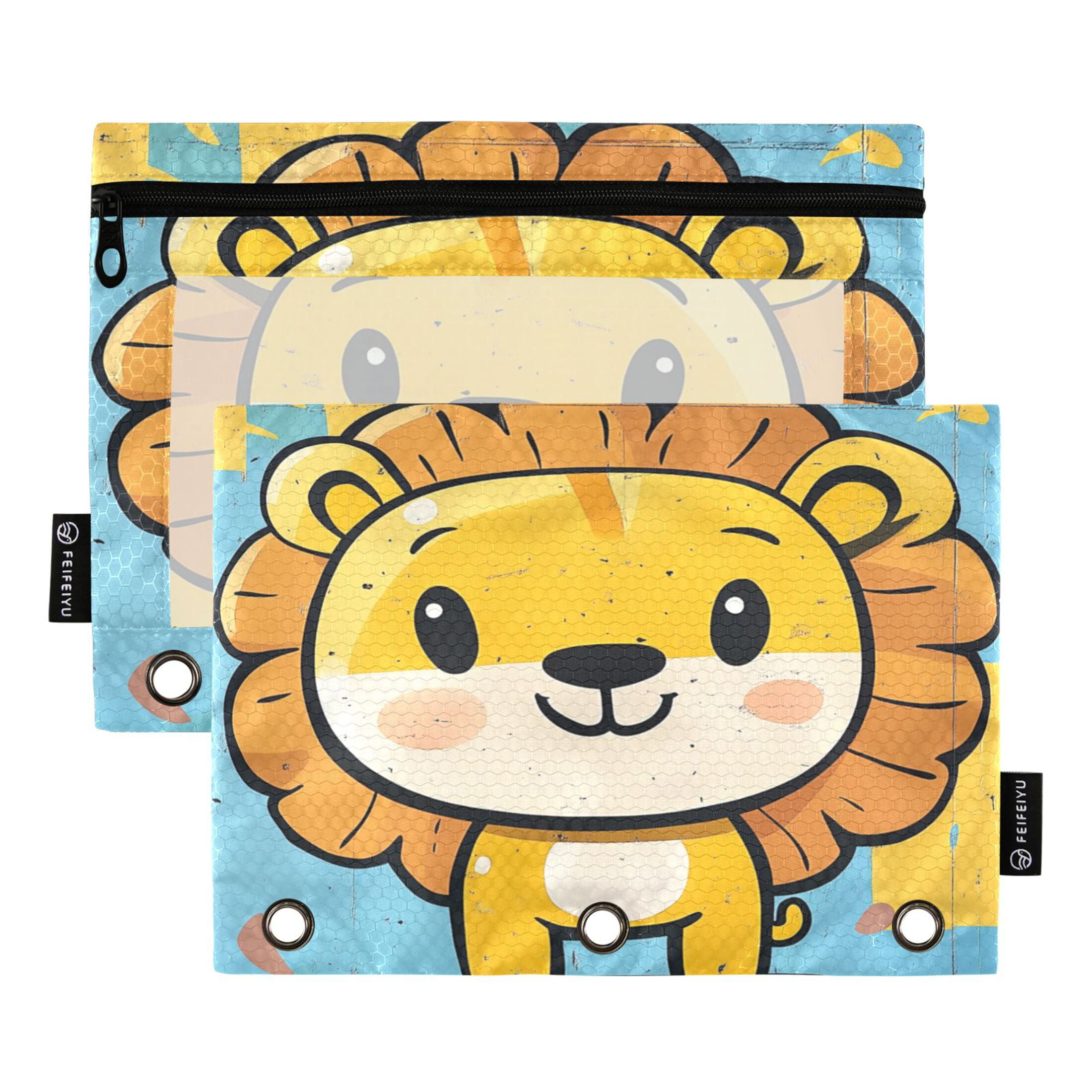 2 Pack Flip Folders with Clear PVC Window Binder Pouches 3-Ring Binder ...