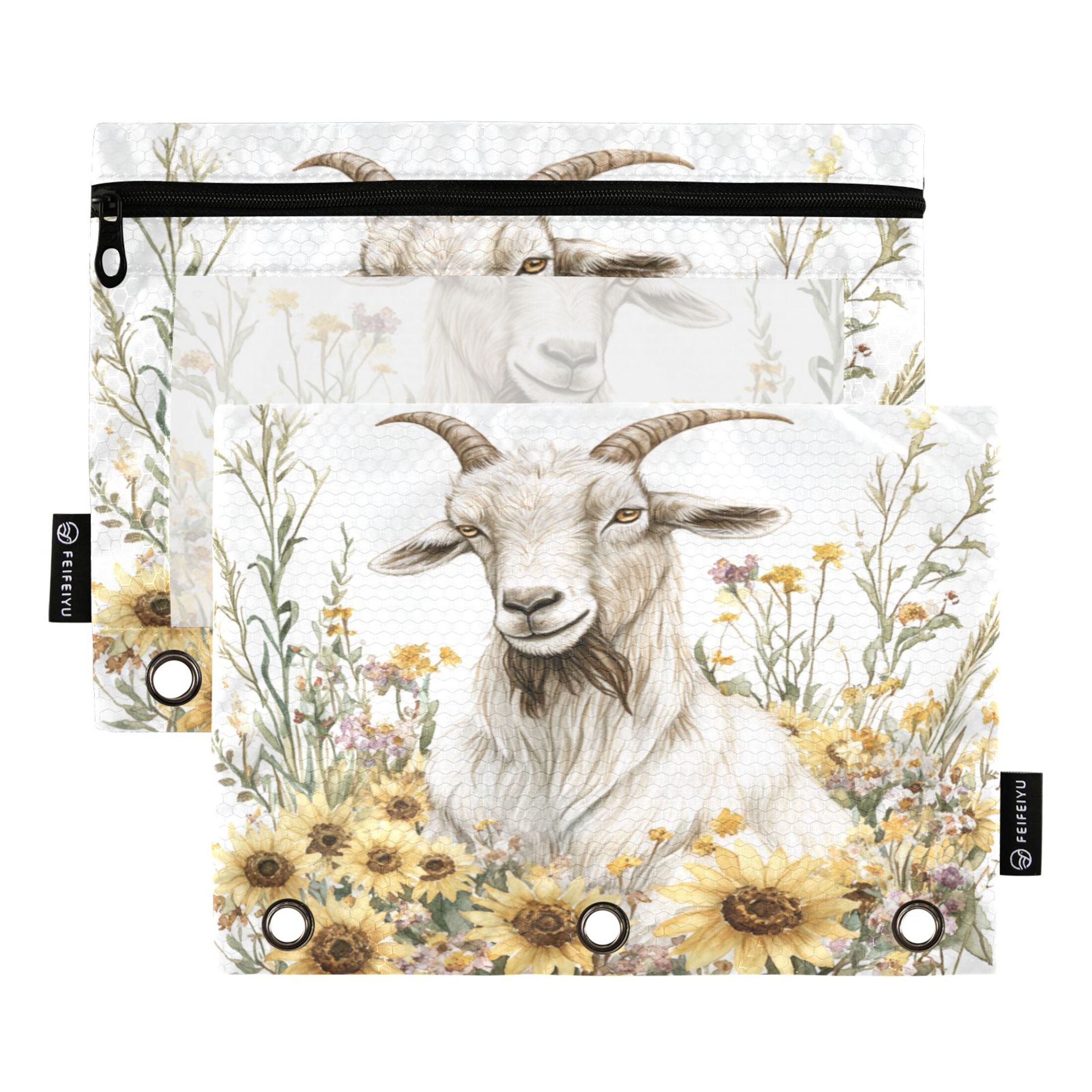 2 Pack Flip Folders with Clear PVC Window Binder Pouches 3-Ring Binder ...