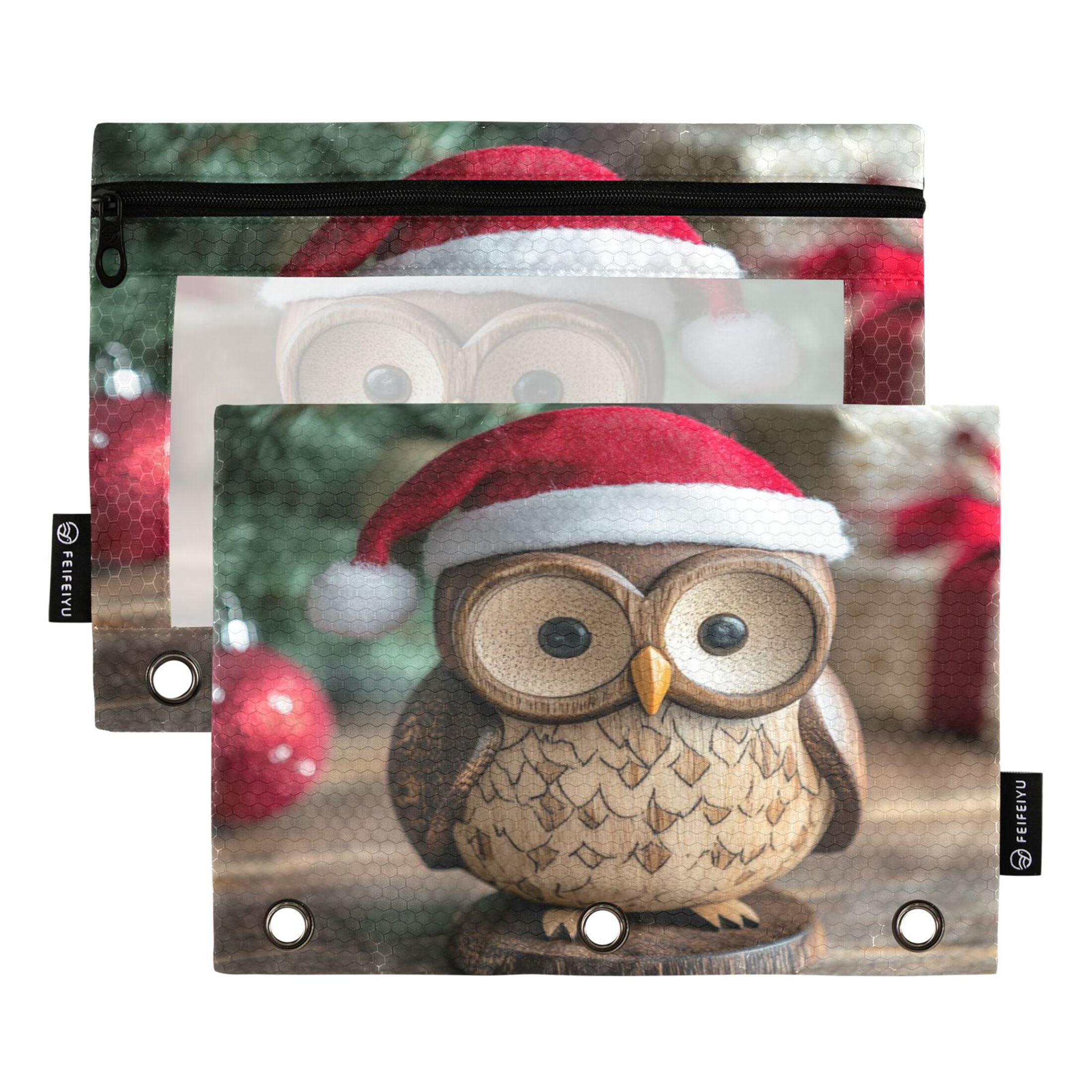 2 Pack Flip Folders with Clear PVC Window Binder Pouches 3-Ring Binder ...