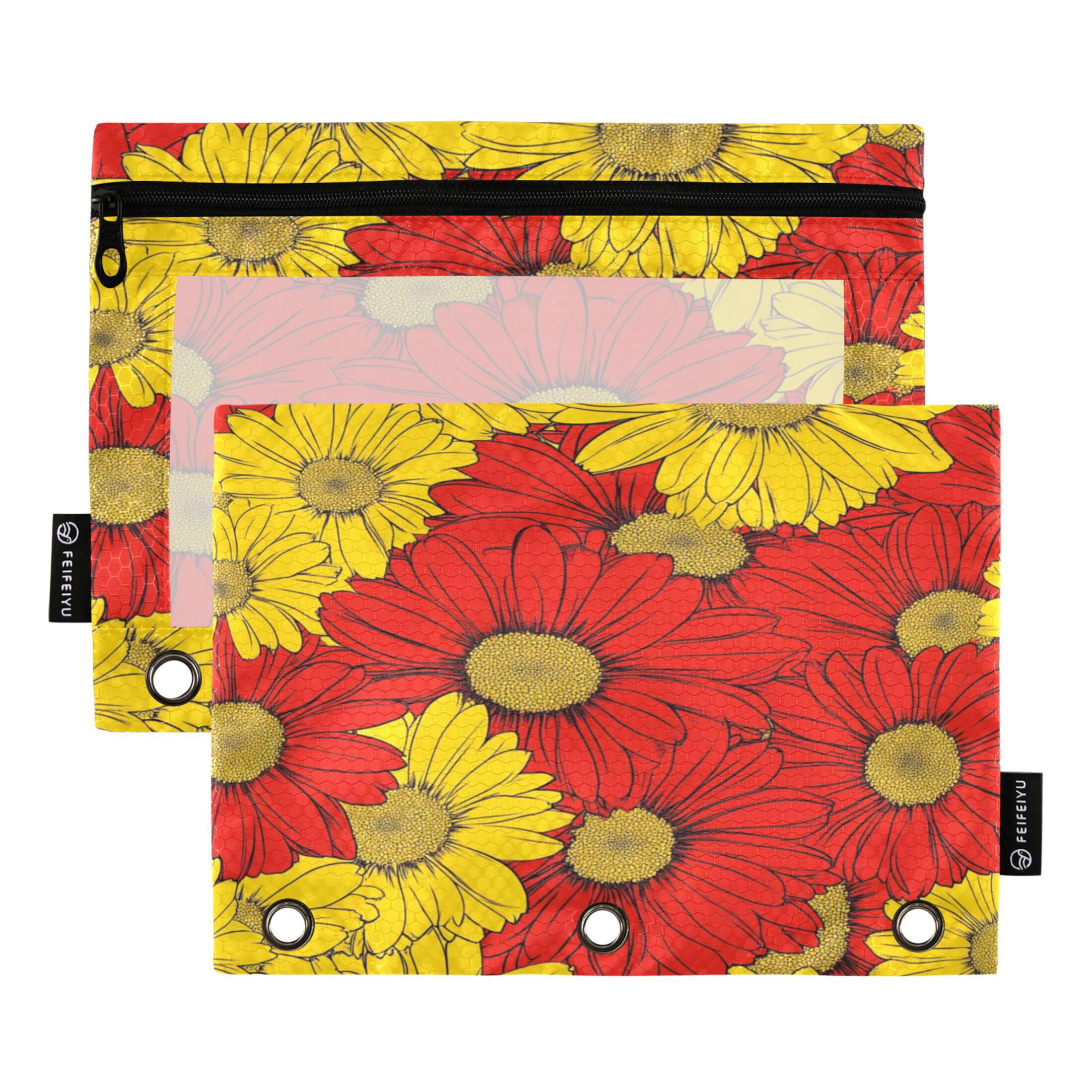 2 Pack Flip Folders with Clear PVC Window Binder Pouches 3-Ring Binder ...