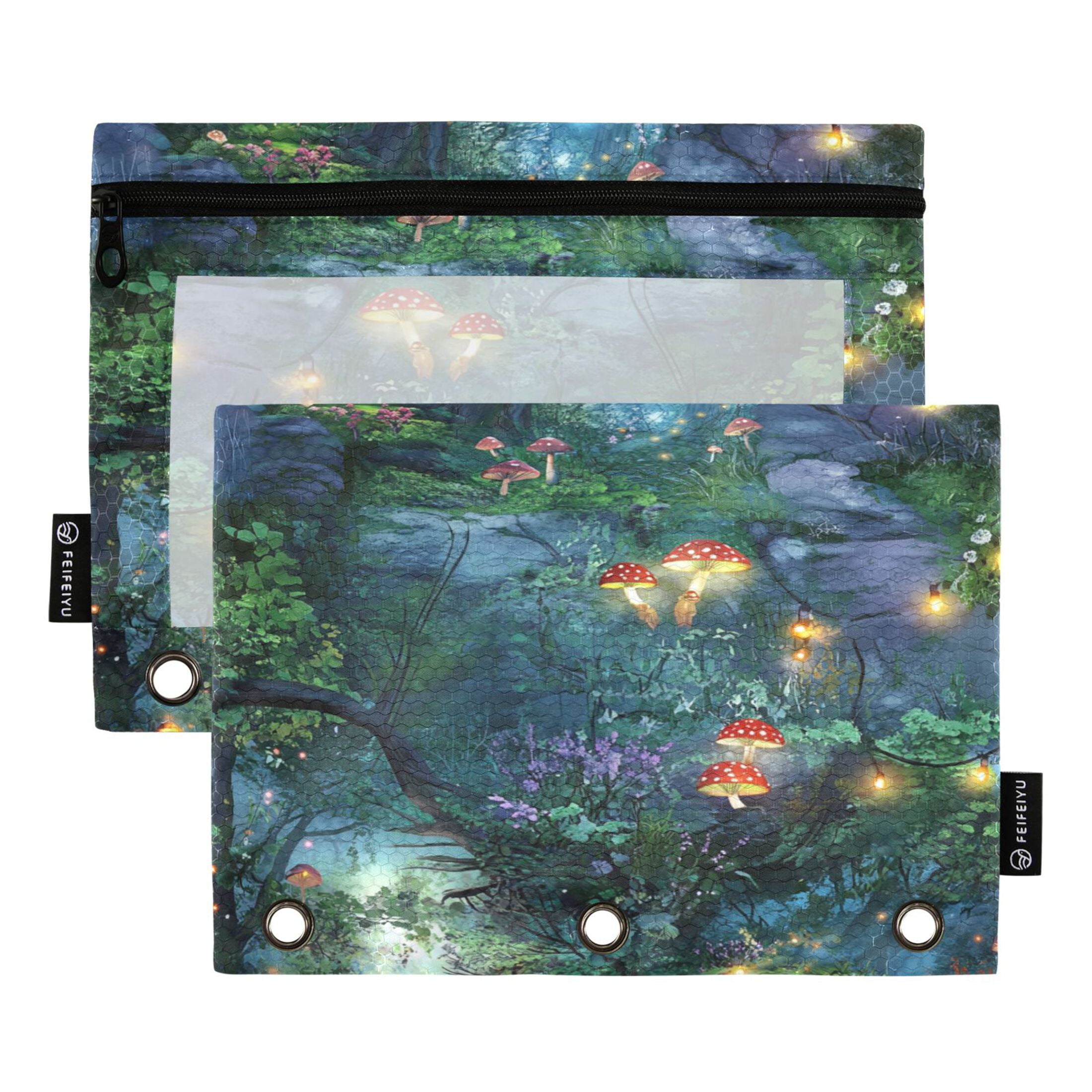 2 Pack Flip Folders with Clear PVC Window Binder Pouches 3-Ring Binder ...