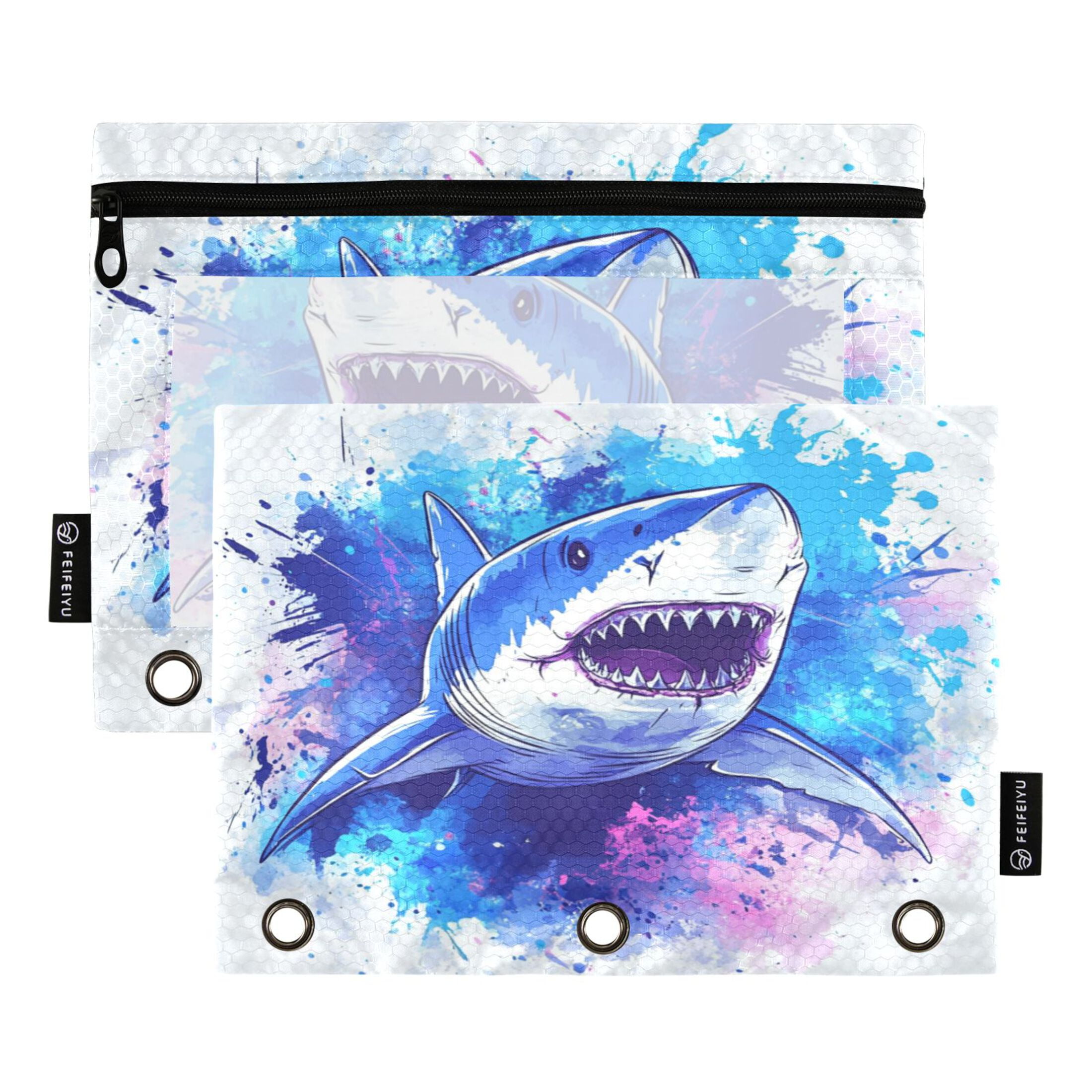 2 Pack Flip Folders with Clear PVC Window Binder Pouches 3-Ring Binder ...