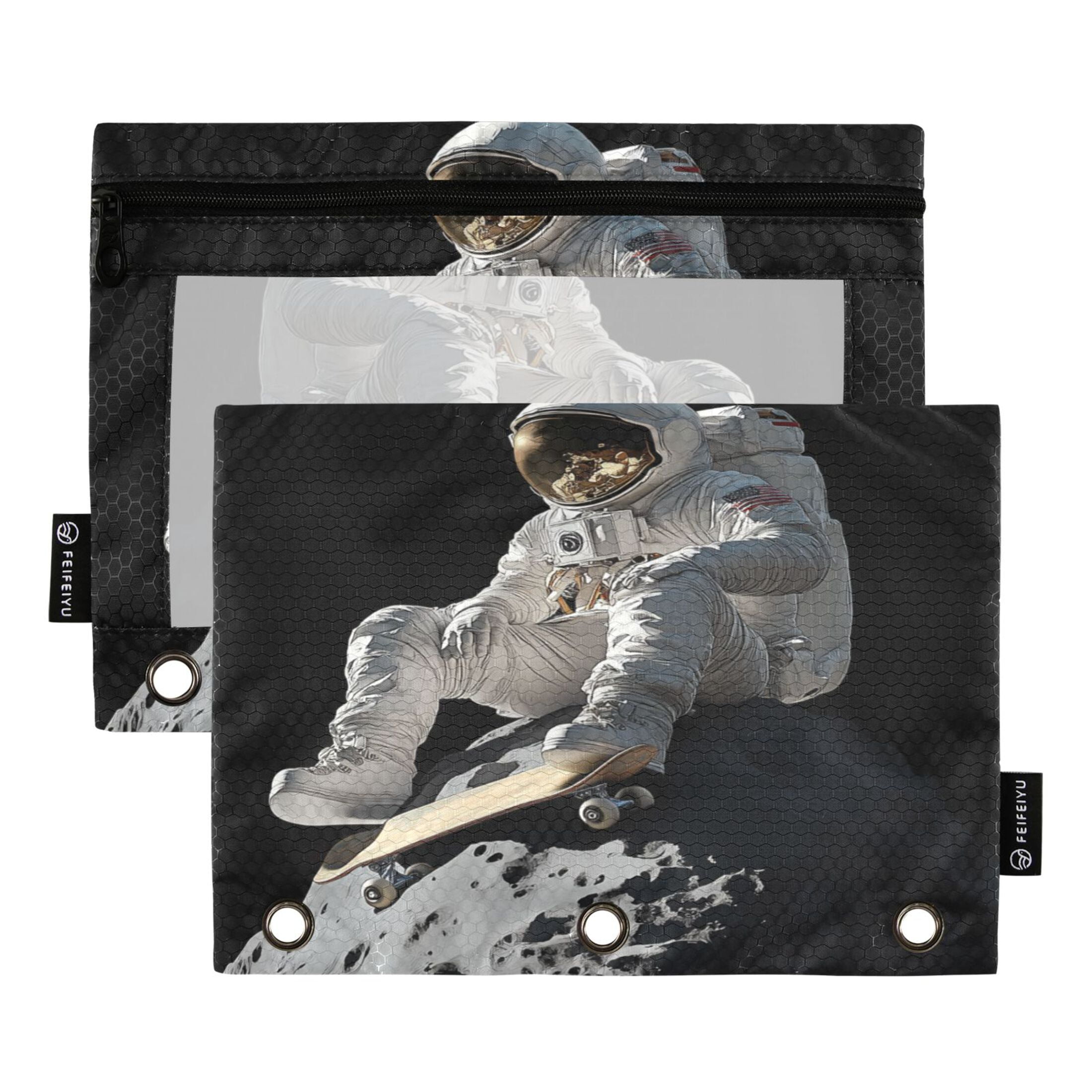 2 Pack Flip Folders with Clear PVC Window Binder Pouches 3-Ring Binder ...