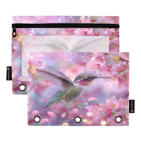 2 Pack Flip Folders with Clear PVC Window Binder Pouches 3-Ring Binder ...