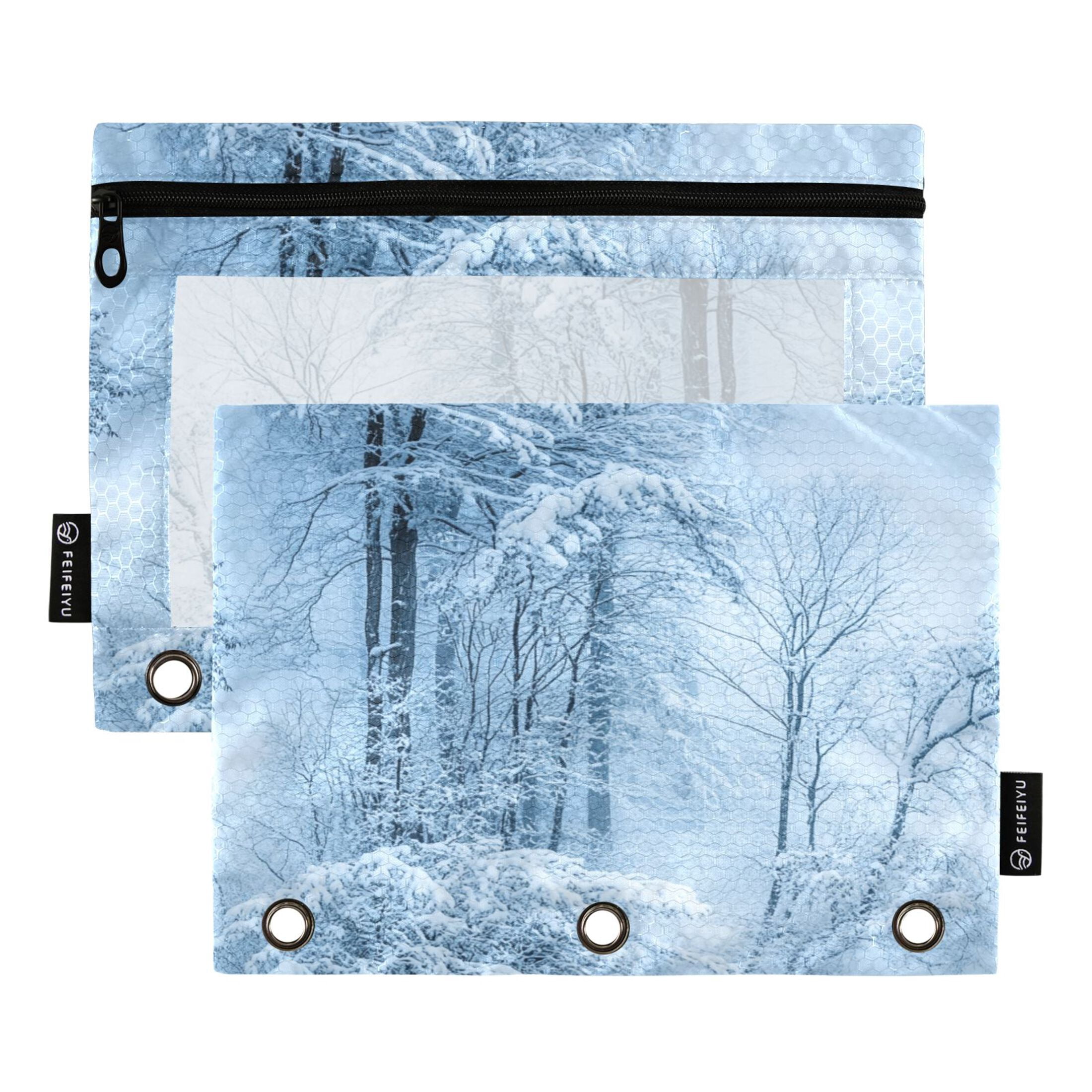 2 Pack Flip Folders with Clear PVC Window Binder Pouches 3-Ring Binder ...