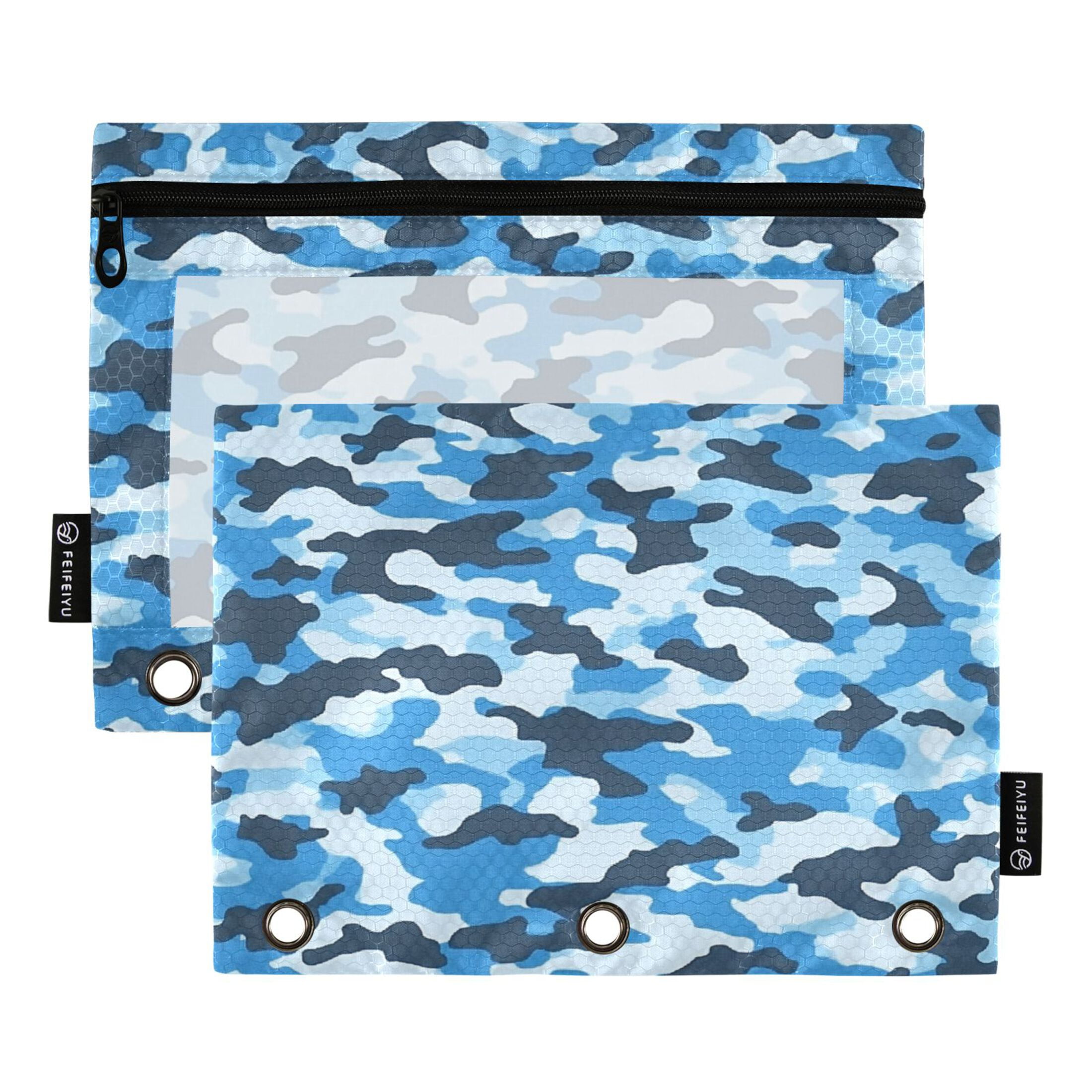 2 Pack Flip Folders with Clear PVC Window Binder Pouches 3-Ring Binder ...