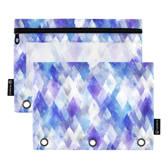 2 Pack Flip Folders with Clear PVC Window Binder Pouches 3-Ring Binder ...