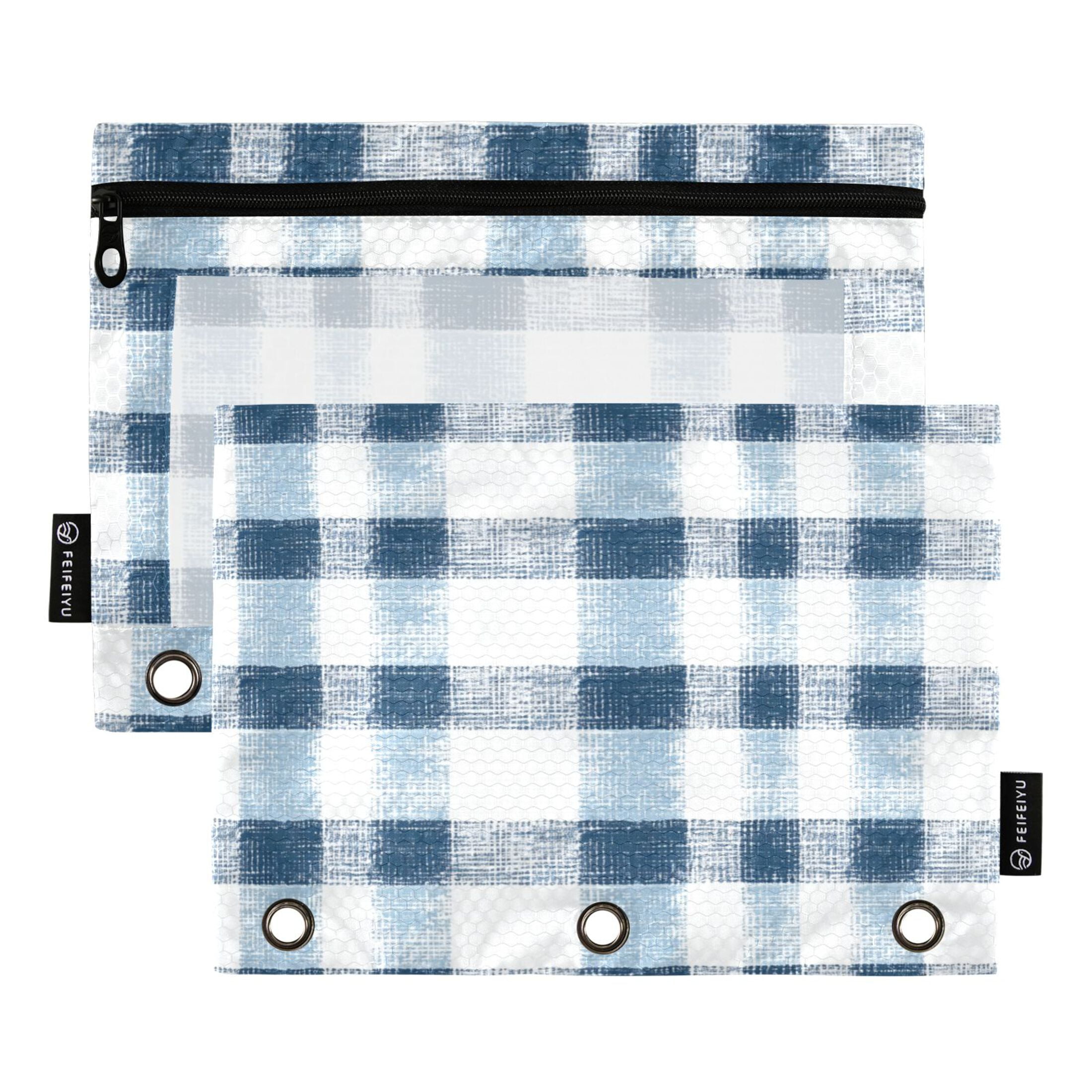 2 Pack Flip Folders with Clear PVC Window Binder Pouches 3-Ring Binder ...