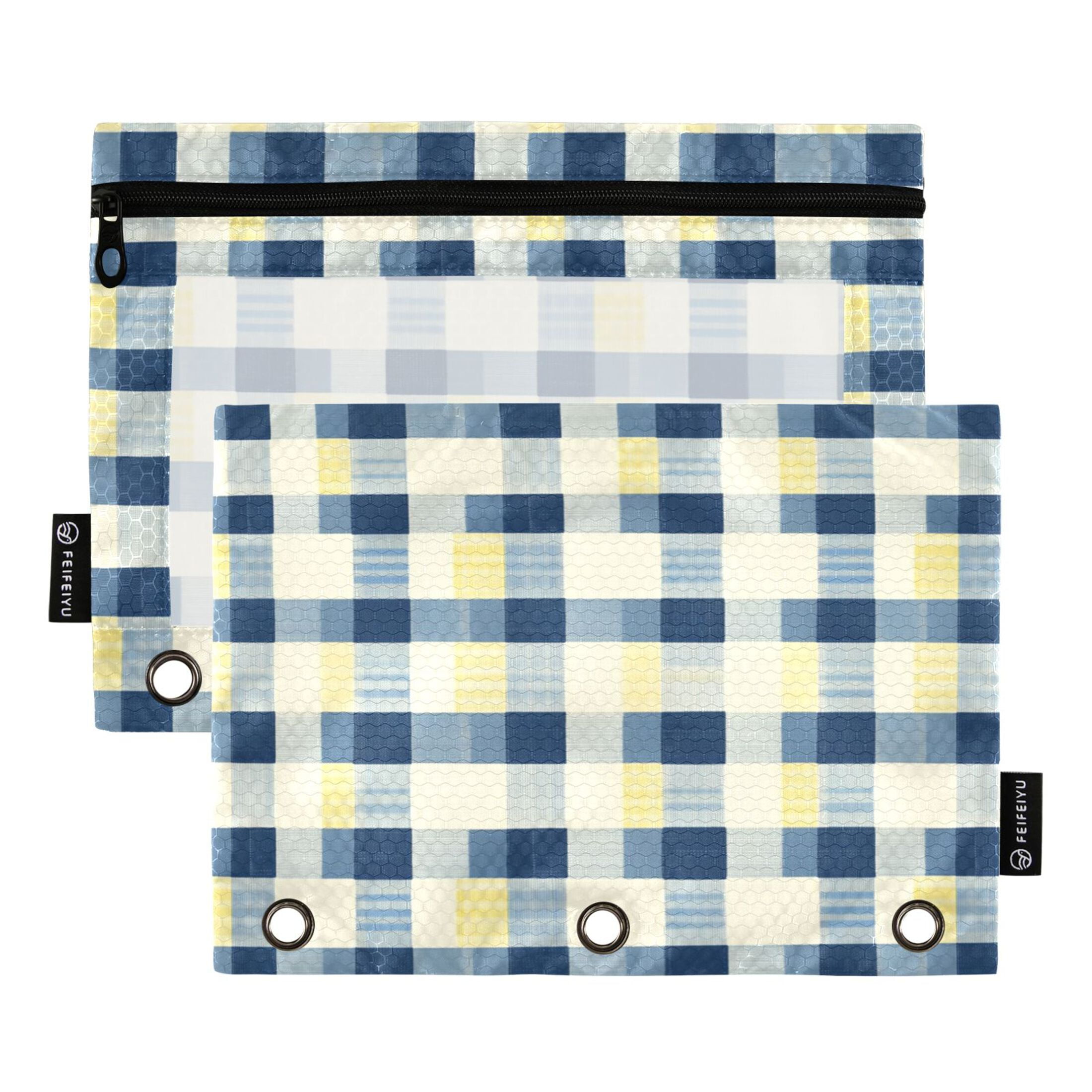 2 Pack Flip Folders with Clear PVC Window Binder Pouches 3-Ring Binder ...