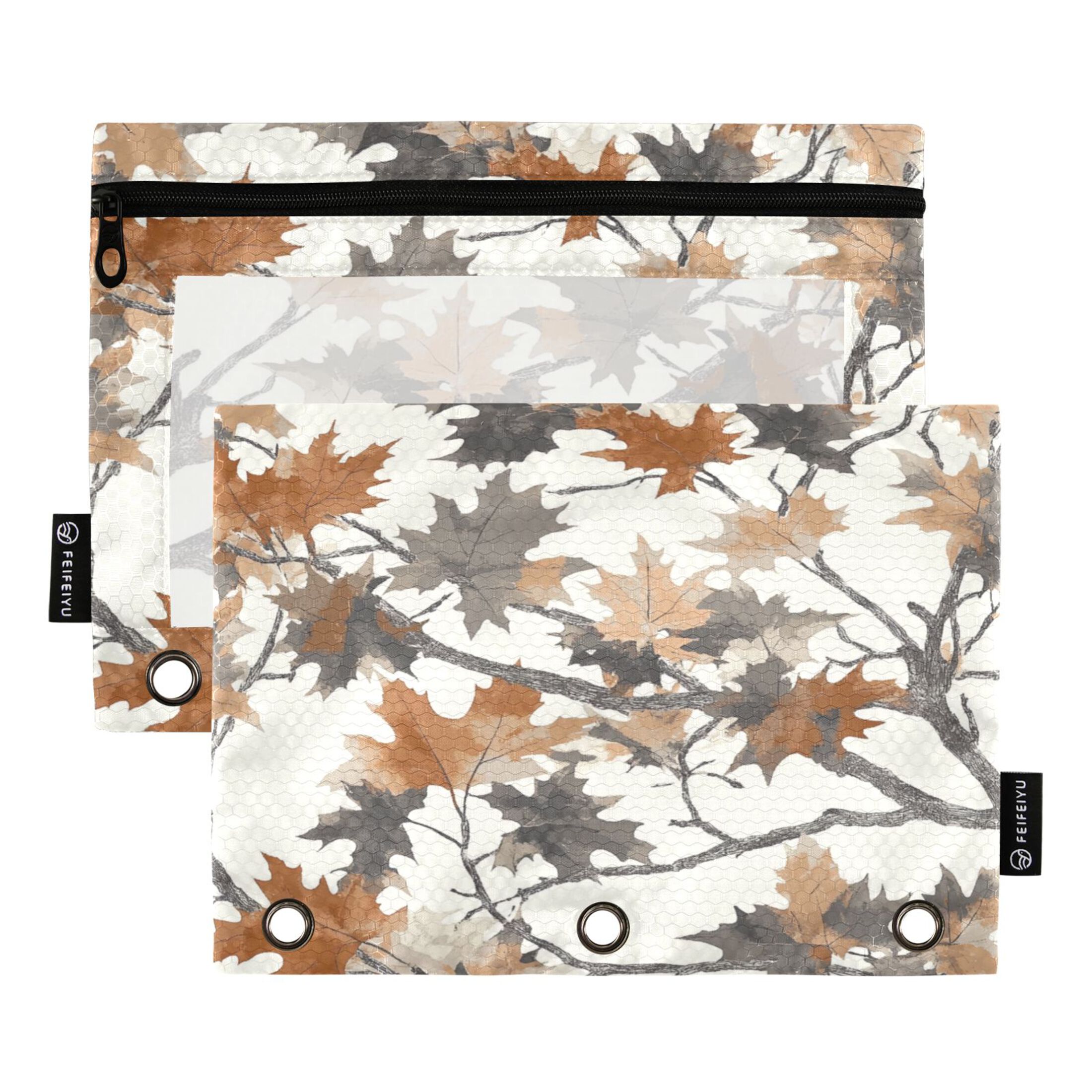 2 Pack Flip Folders with Clear PVC Window Binder Pouches 3-Ring Binder ...