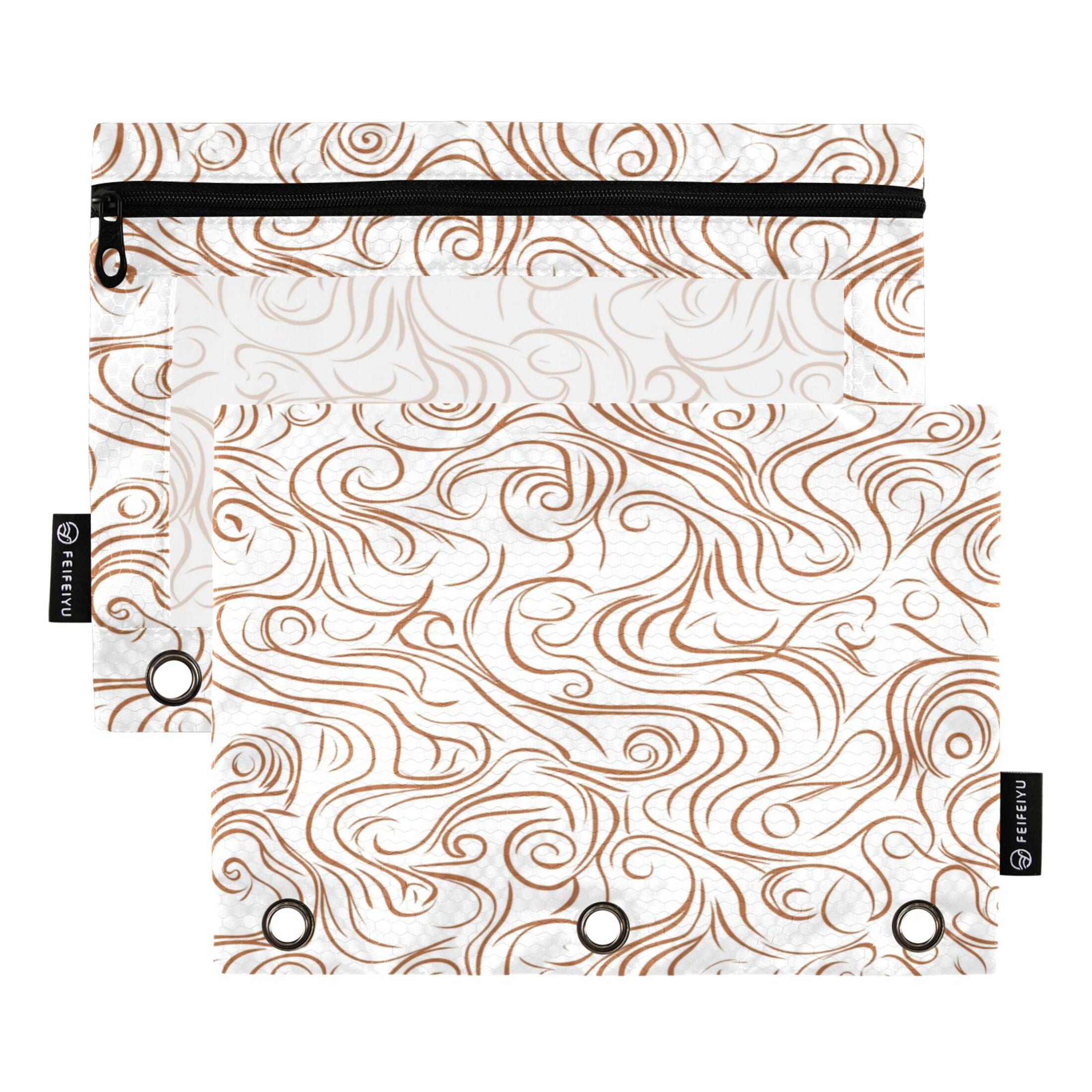 2 Pack Flip Folders with Clear PVC Window Binder Pouches 3-Ring Binder ...