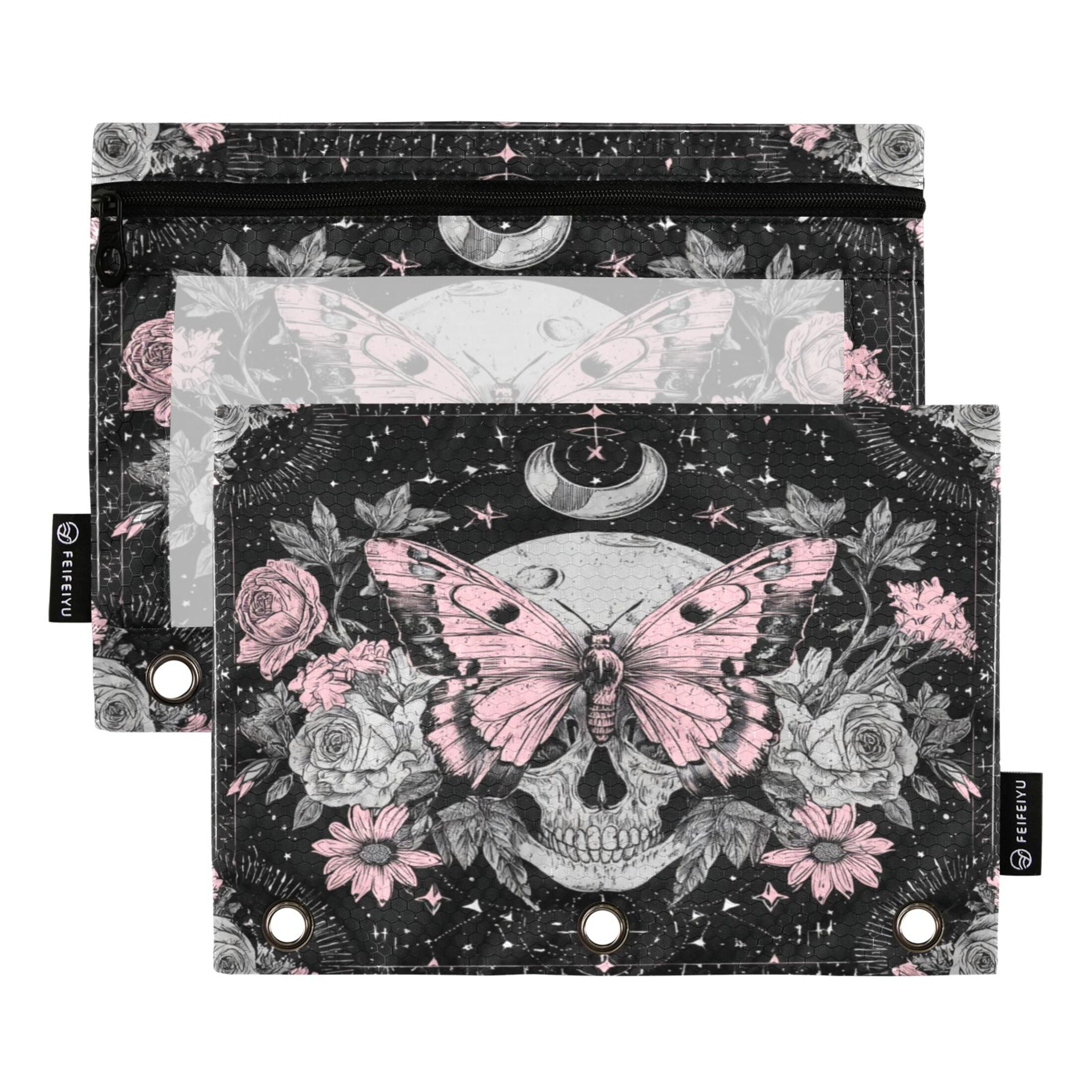 2 Pack Flip Folders with Clear PVC Window Binder Pouches 3-Ring Binder ...