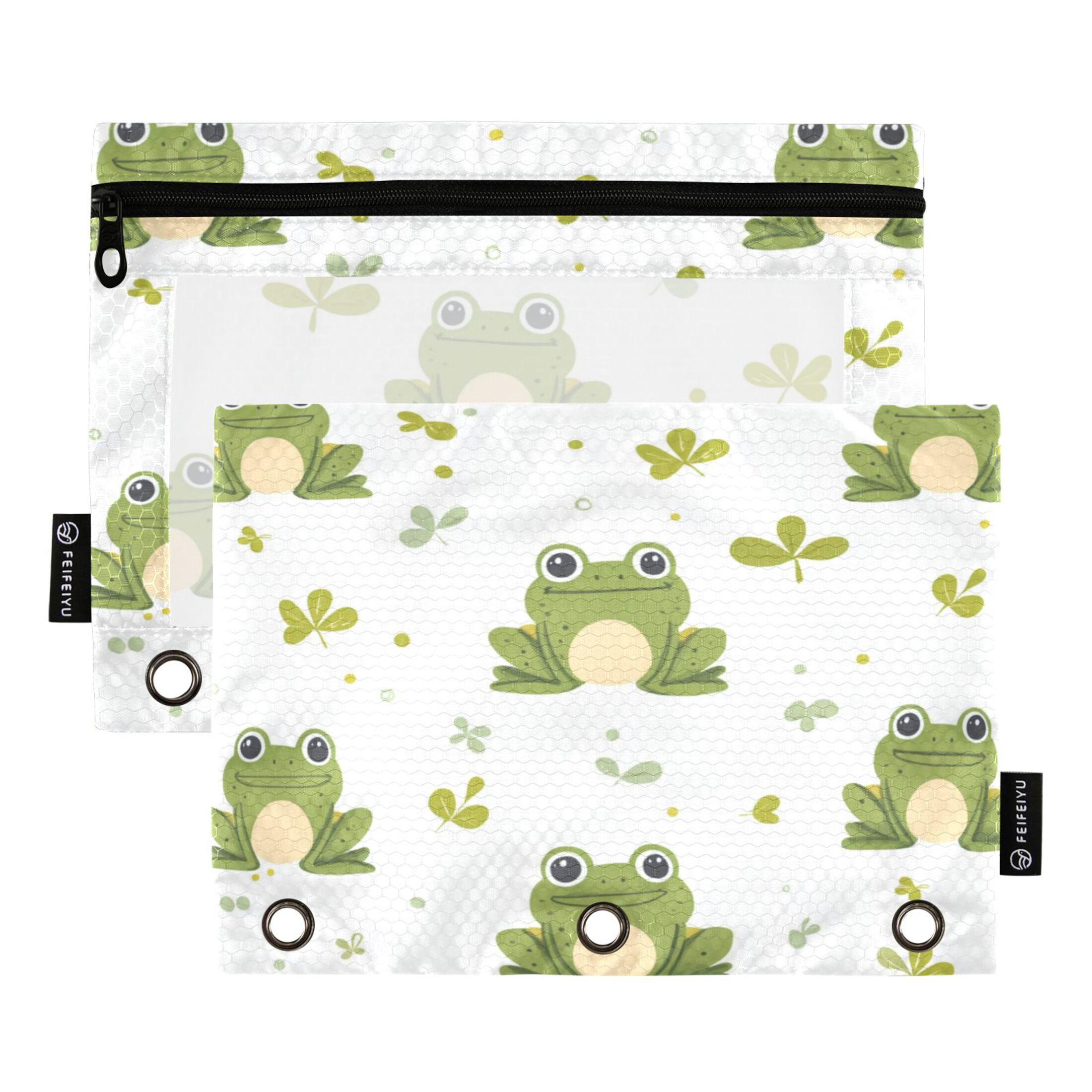 2 Pack Flip Folders with Clear PVC Window Binder Pouches 3-Ring Binder ...