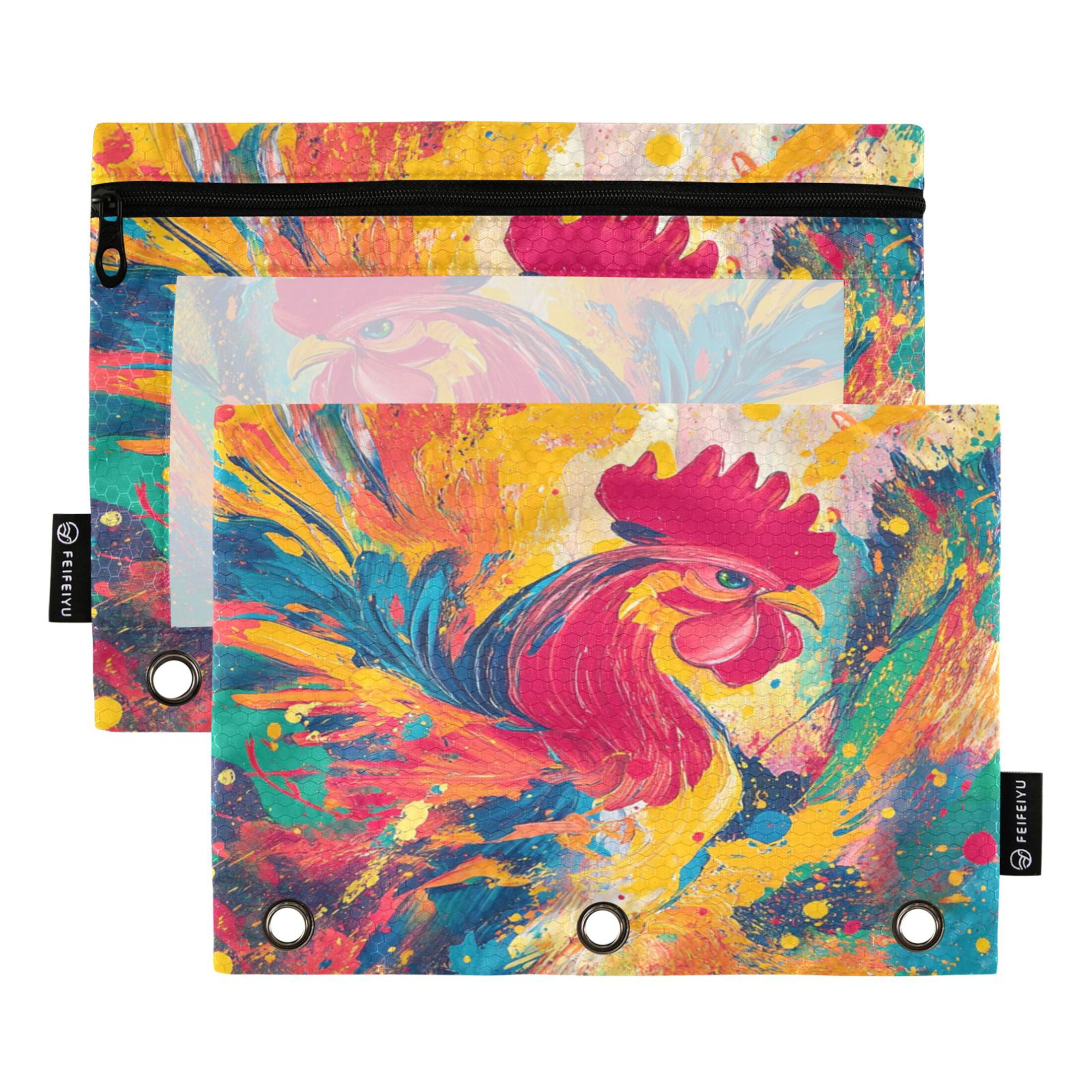 2 Pack Flip Folders with Clear PVC Window Binder Pouches 3-Ring Binder ...