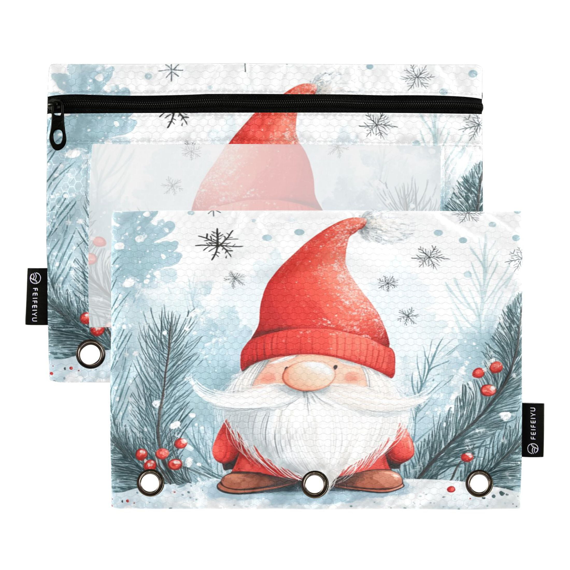 2 Pack Flip Folders with Clear PVC Window Binder Pouches 3-Ring Binder ...