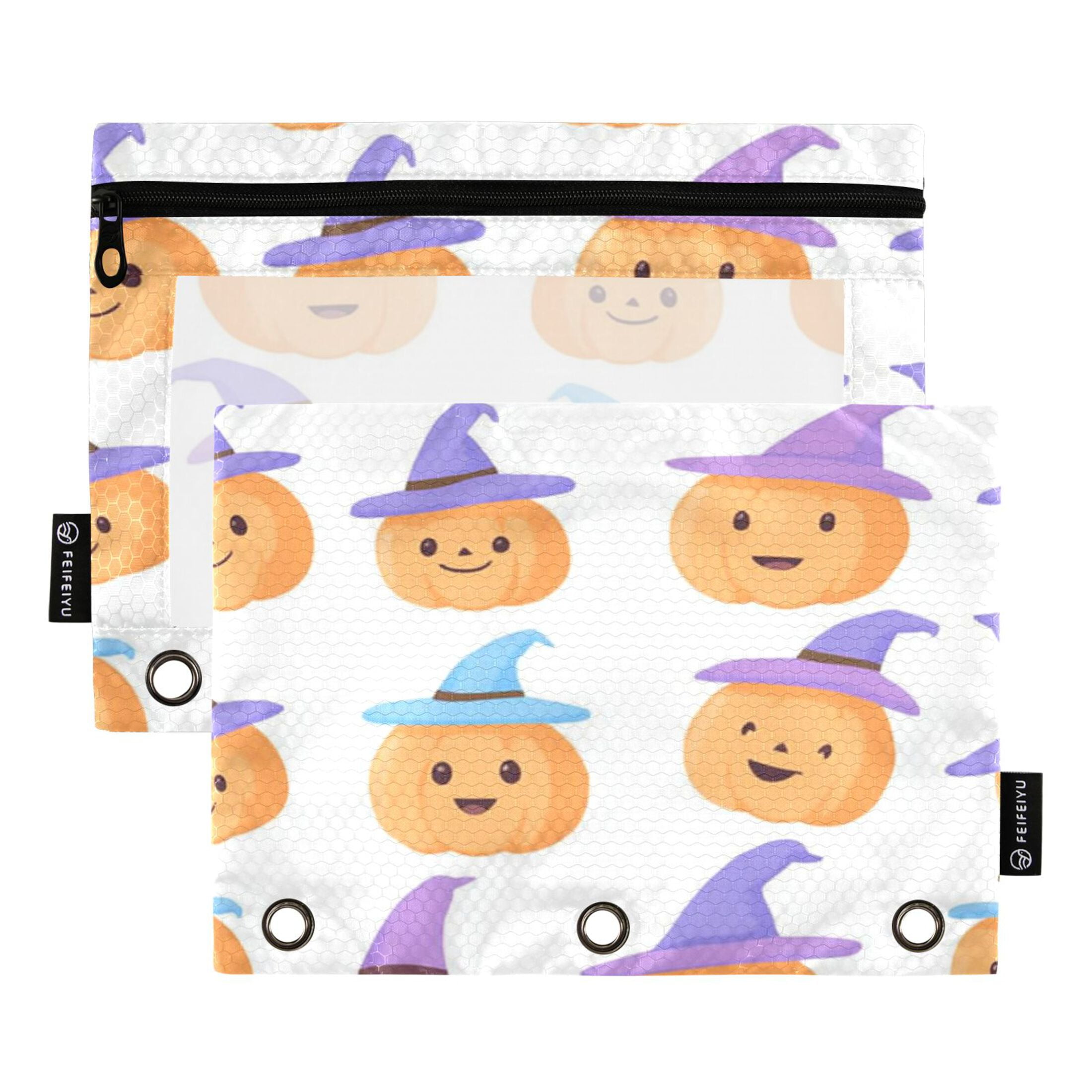 2 Pack Flip Folders with Clear PVC Window Binder Pouches 3-Ring Binder ...