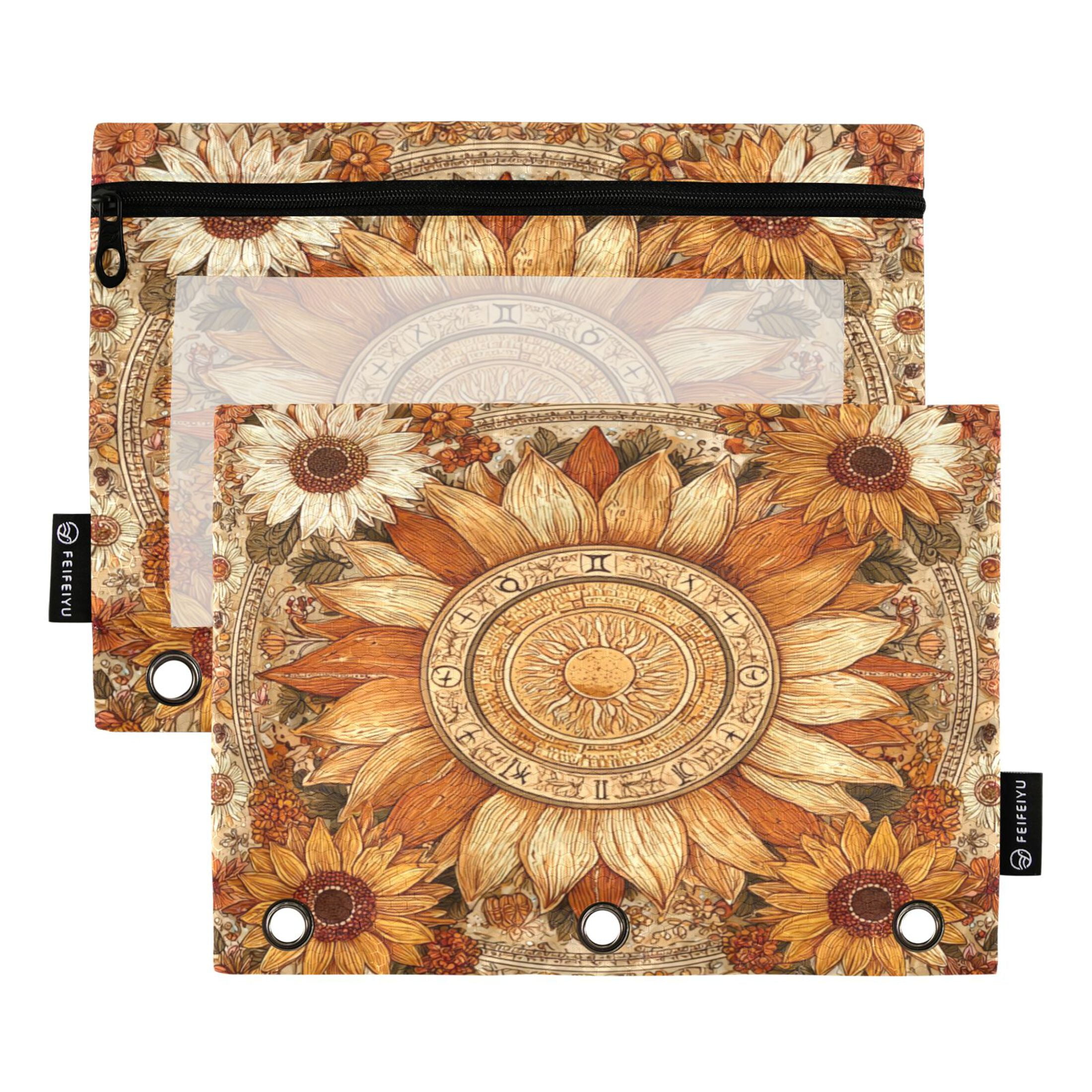 2 Pack Flip Folders with Clear PVC Window Binder Pouches 3-Ring Binder ...