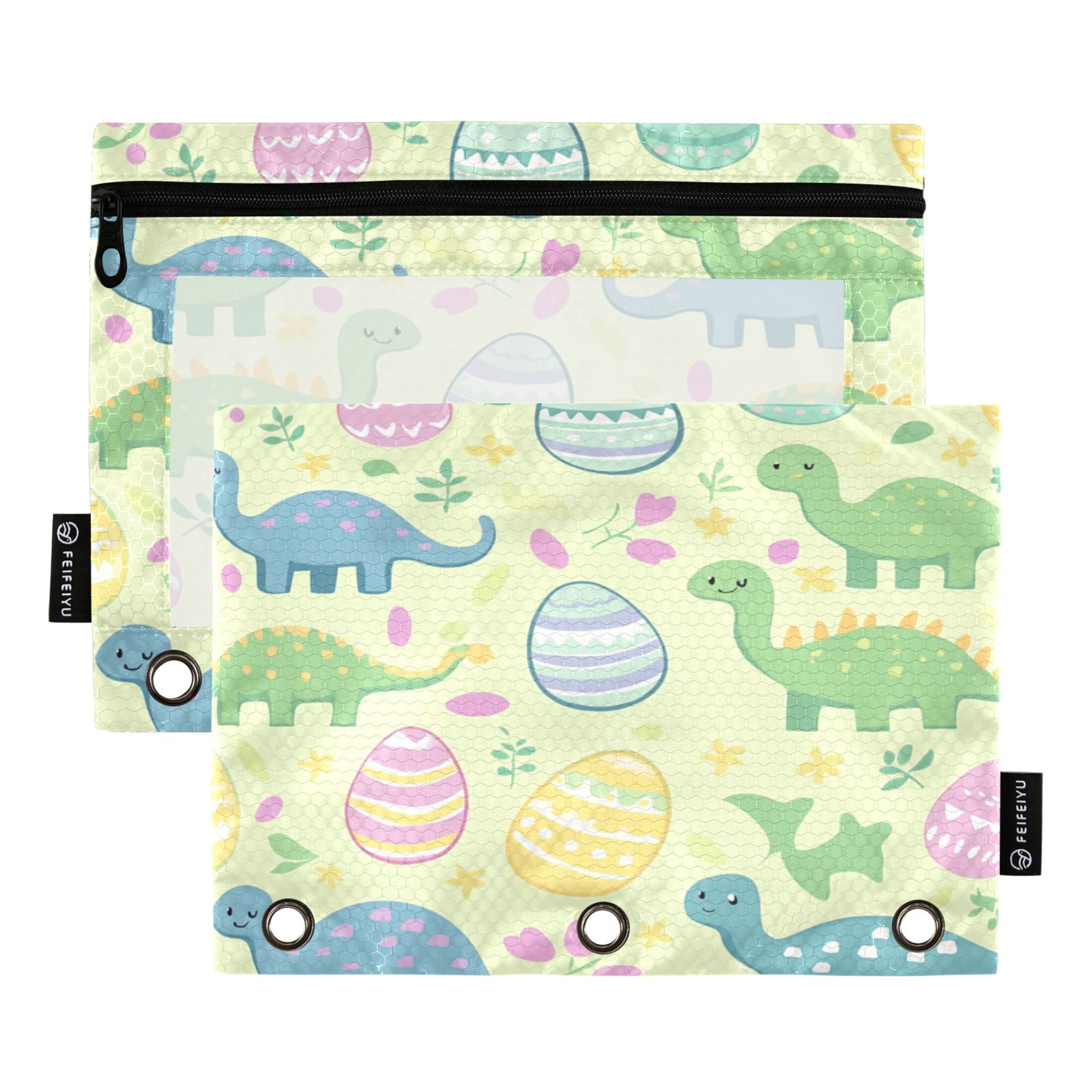 2 Pack Flip Folders with Clear PVC Window Binder Pouches 3-Ring Binder ...