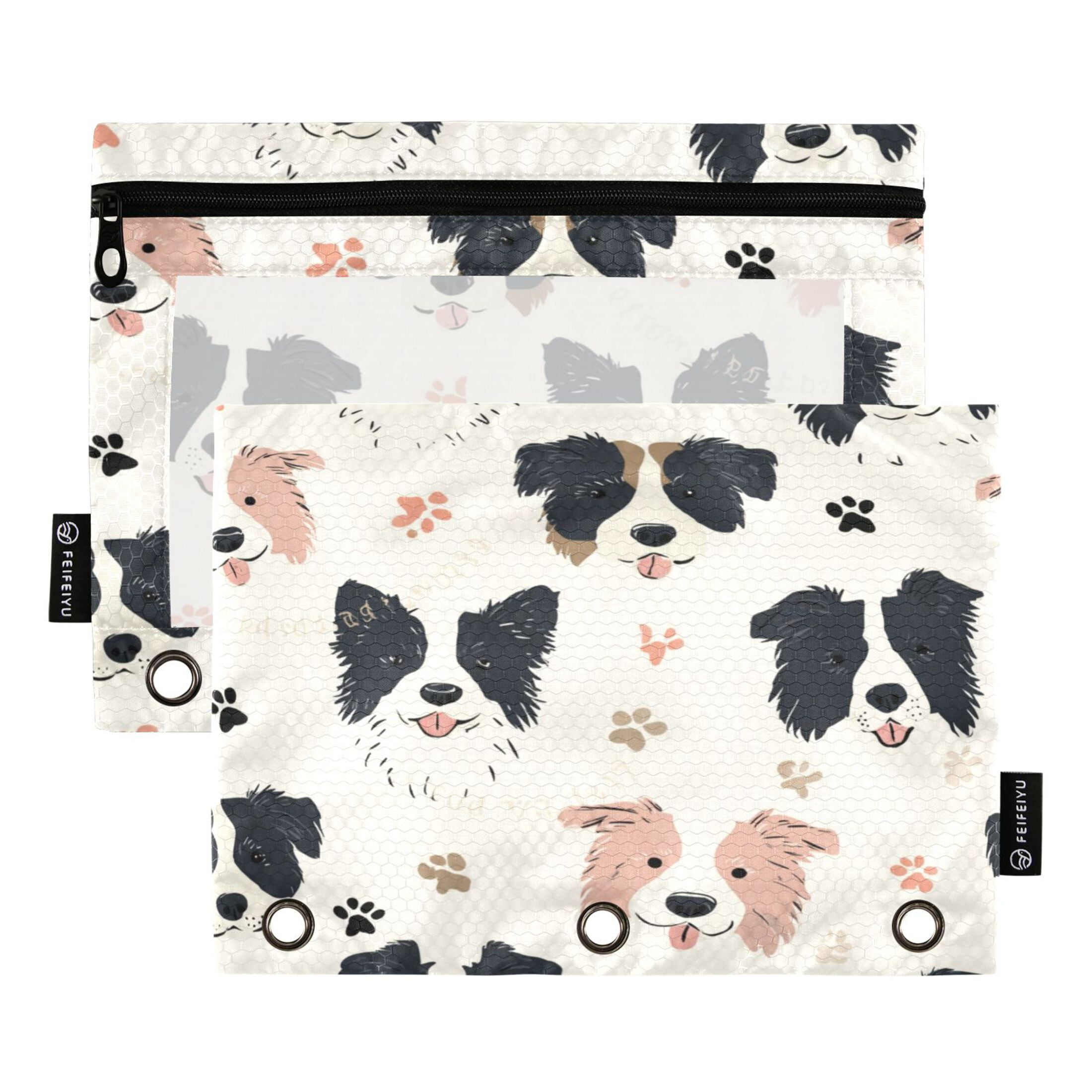 2 Pack Flip Folders with Clear PVC Window Binder Pouches 3-Ring Binder ...